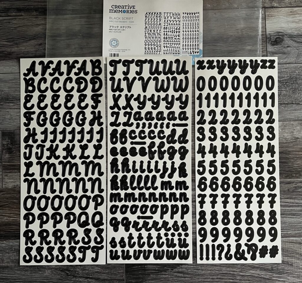 Black Script ABC/123 Stickers – Tessa Scrapbooks