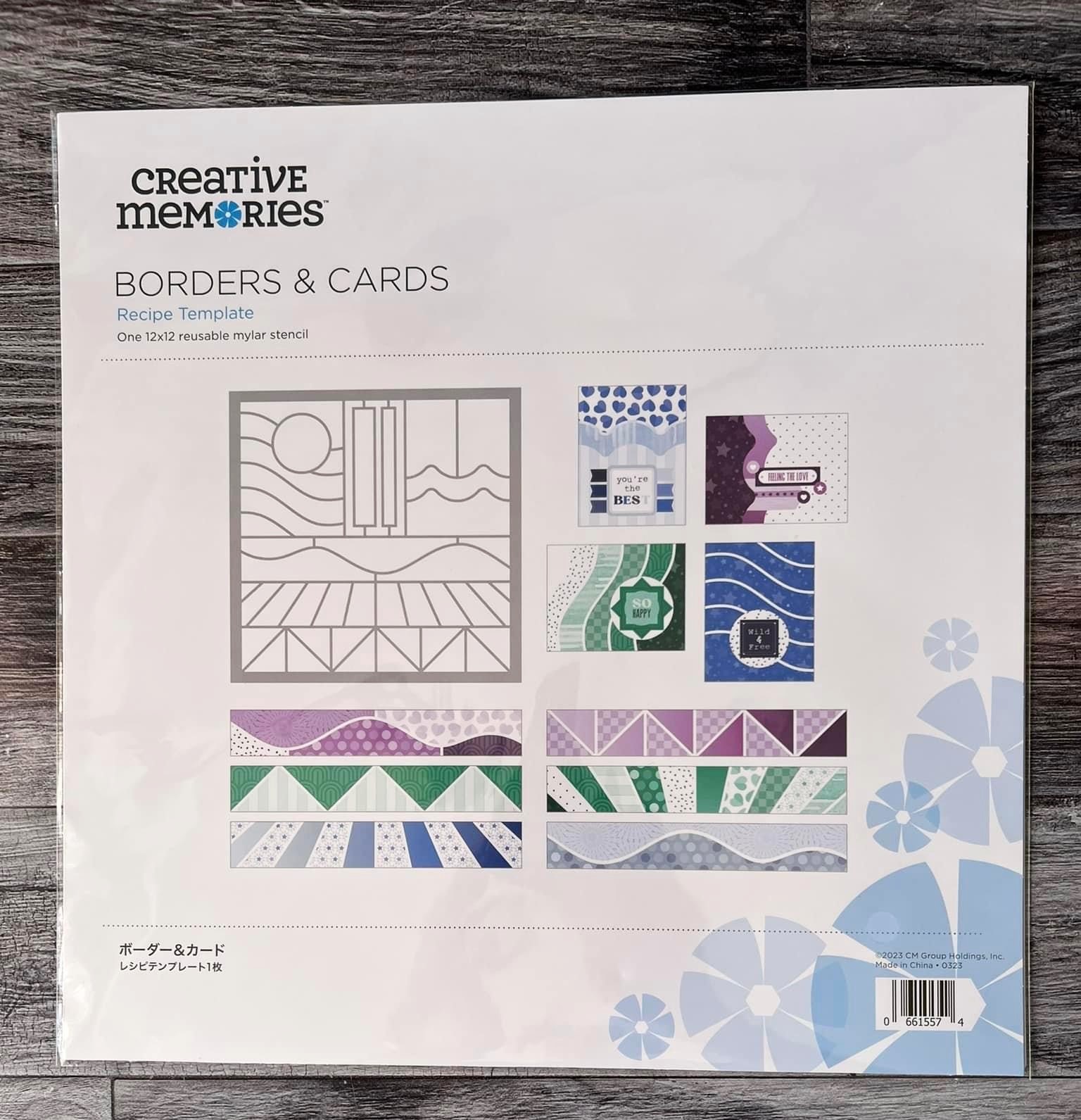 Borders & Cards Recipe Template - Tessa Scrapbooks