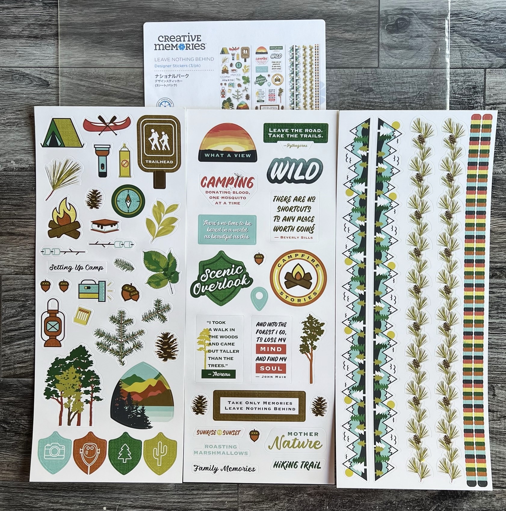 Leave Nothing Behind Stickers - Tessa Scrapbooks