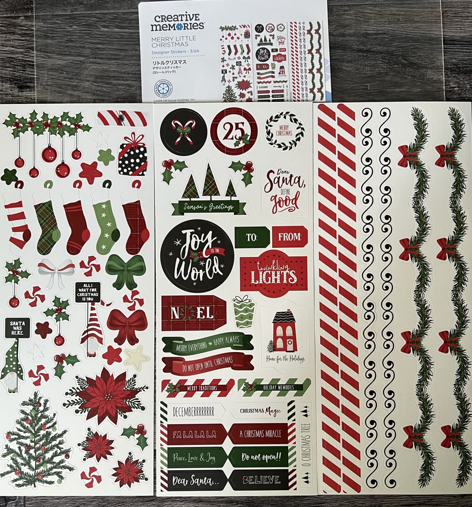 Merry Little Christmas Stickers - Tessa Scrapbooks