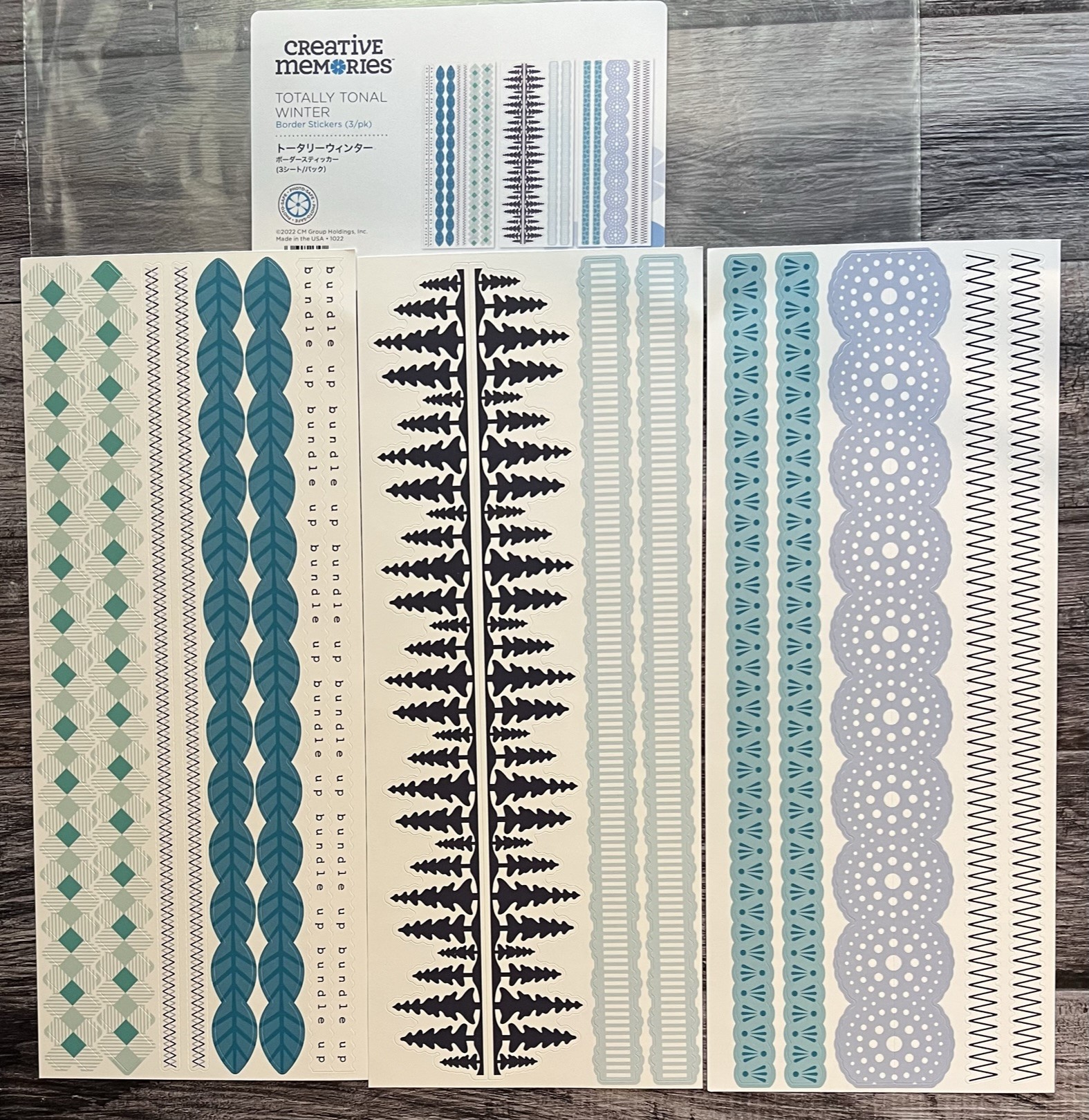 Totally Tonal Winter Border Stickers - Tessa Scrapbooks