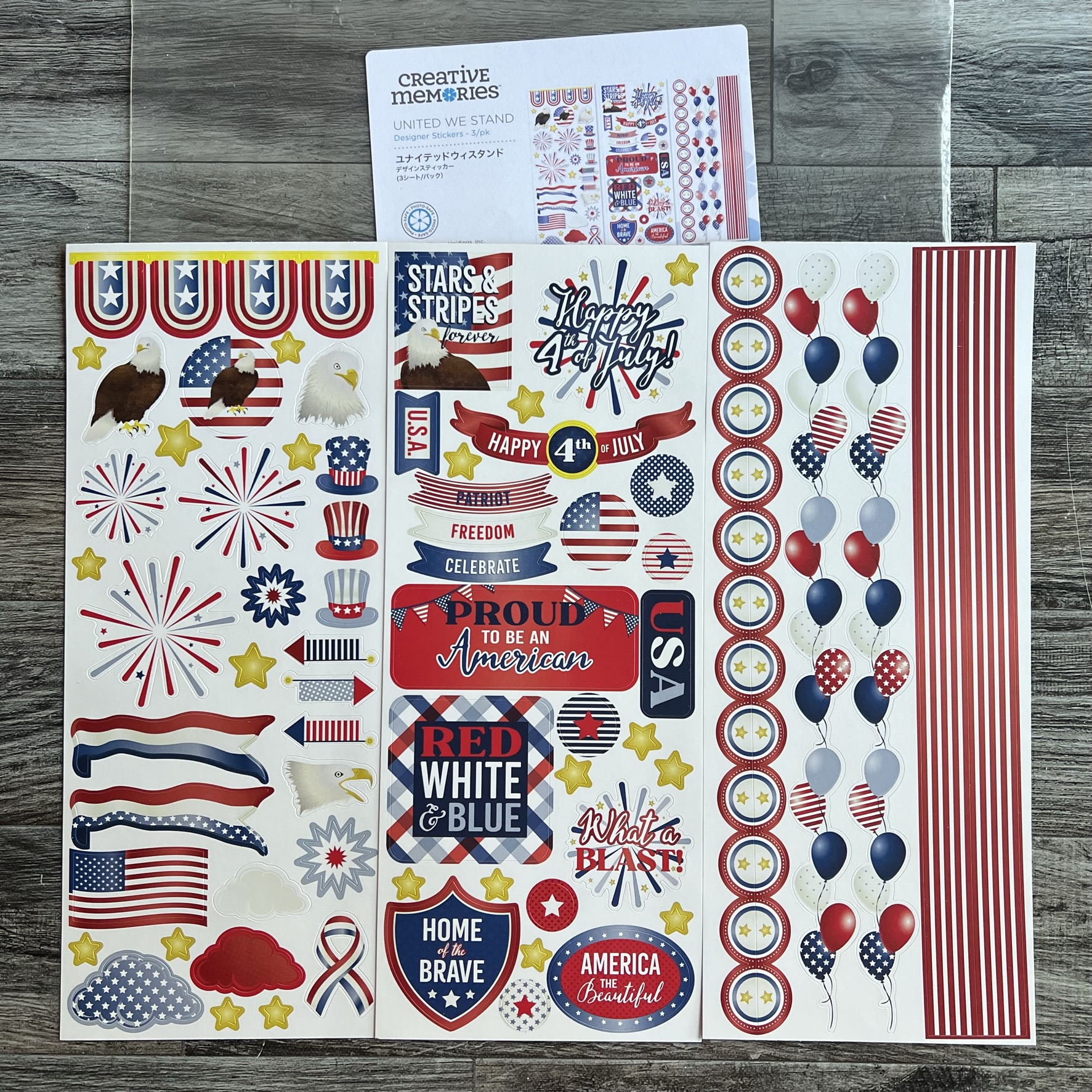 United We Stand Stickers - Tessa Scrapbooks