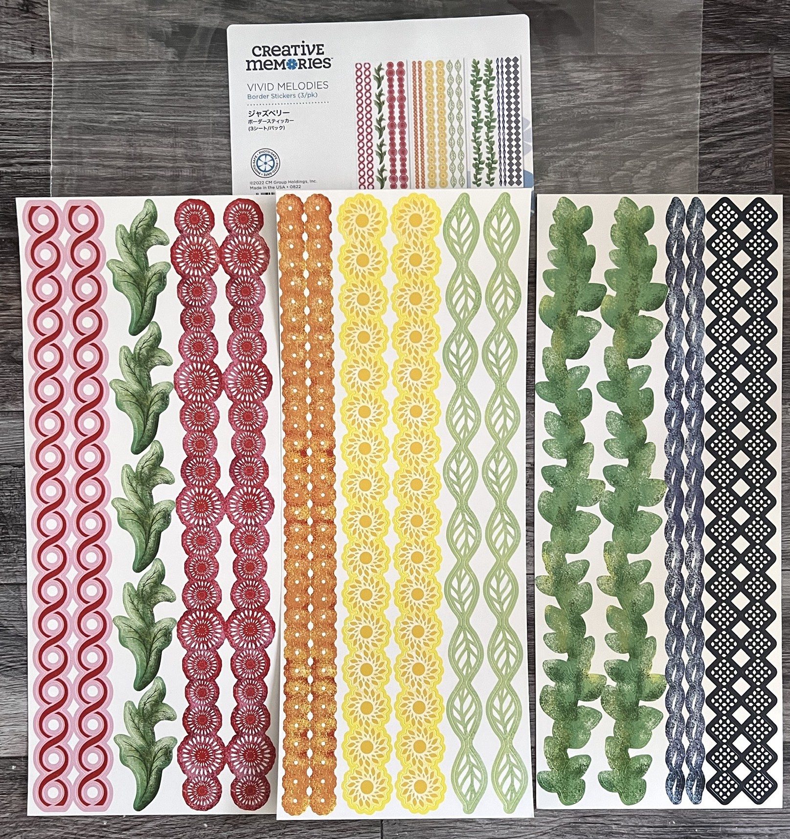 Vivid Melodies Border Stickers - Tessa Scrapbooks