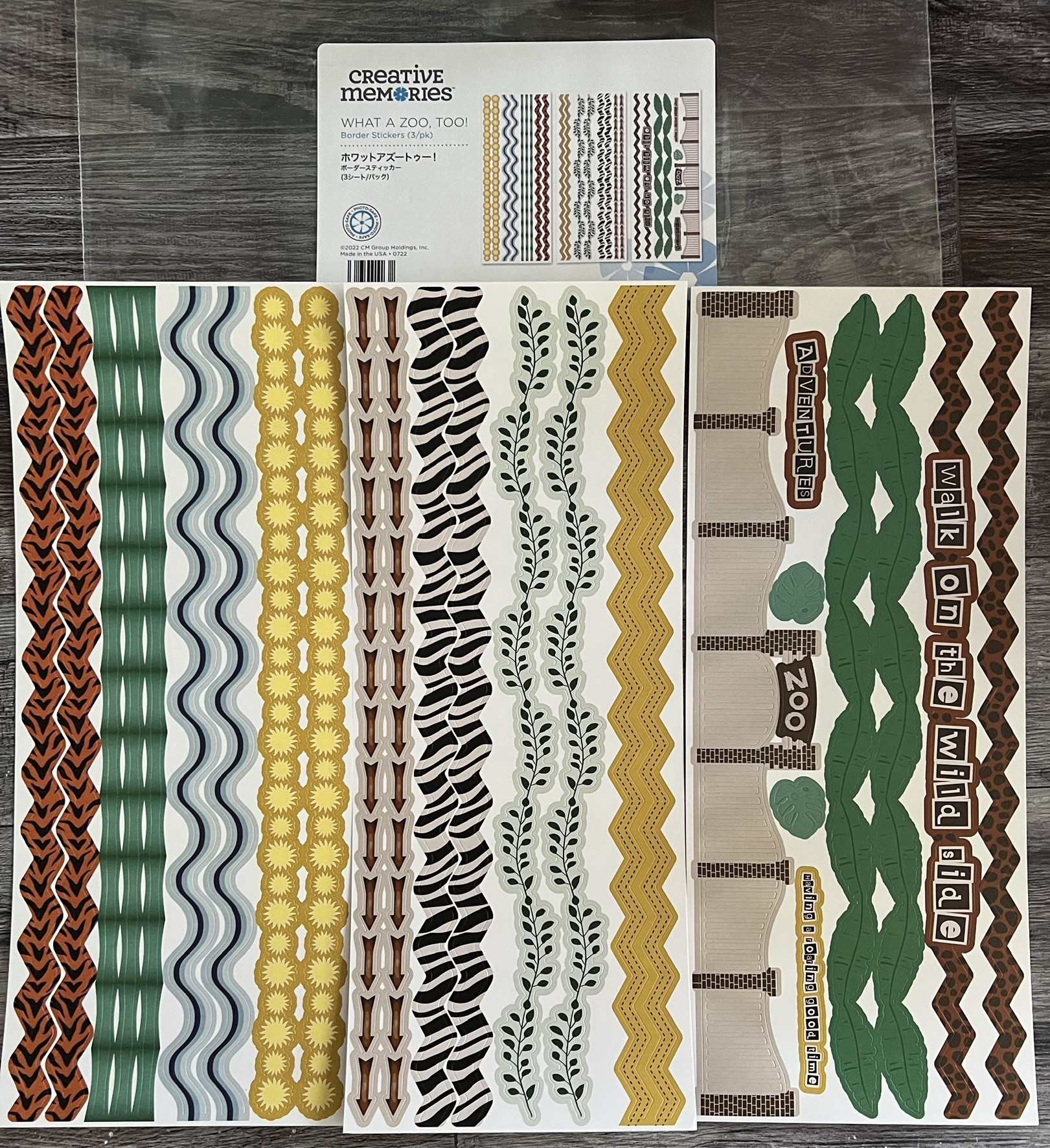 What A Zoo, Too! Border Stickers - Tessa Scrapbooks