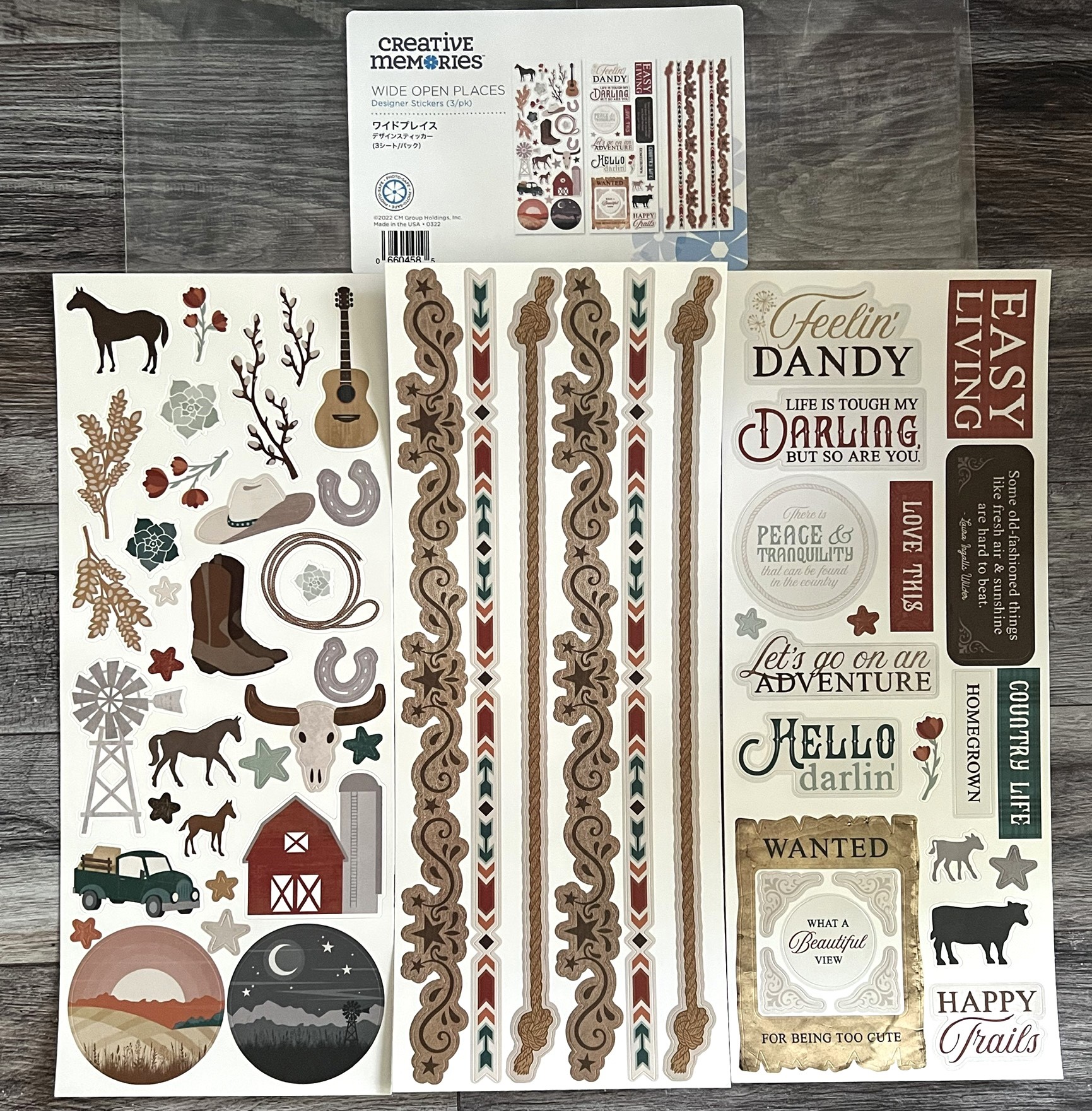Wide Open Places Stickers - Tessa Scrapbooks