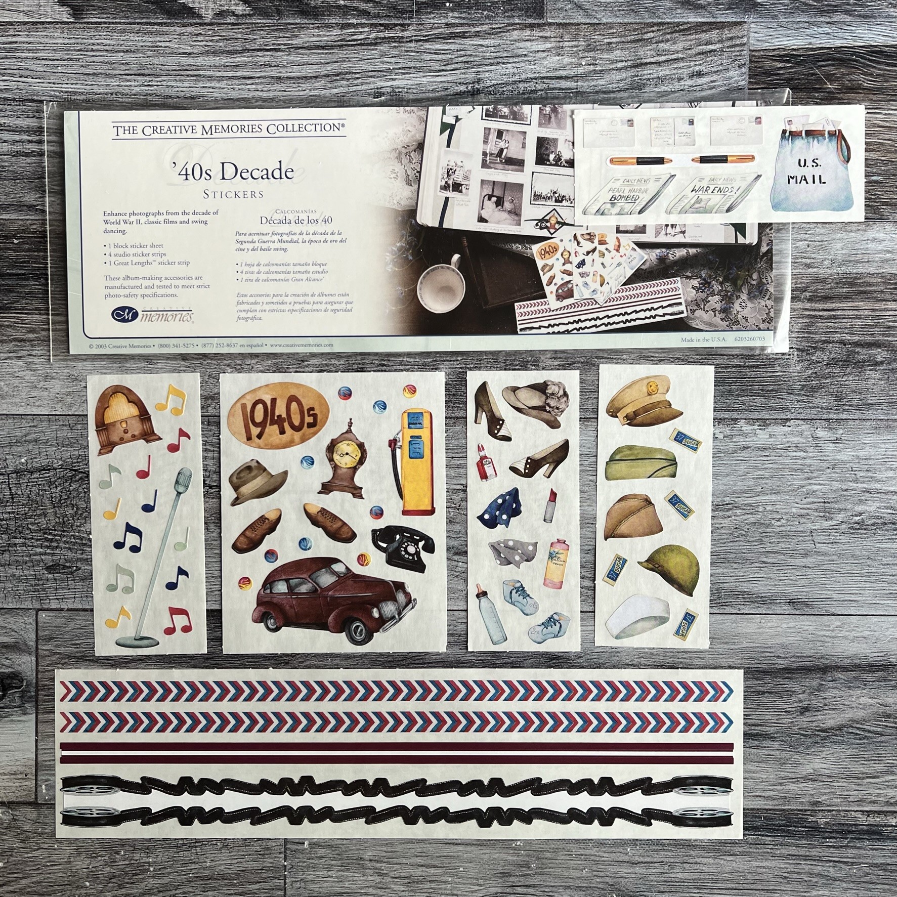 40s Decade Stickers by Creative Memories - Tessa Scrapbooks