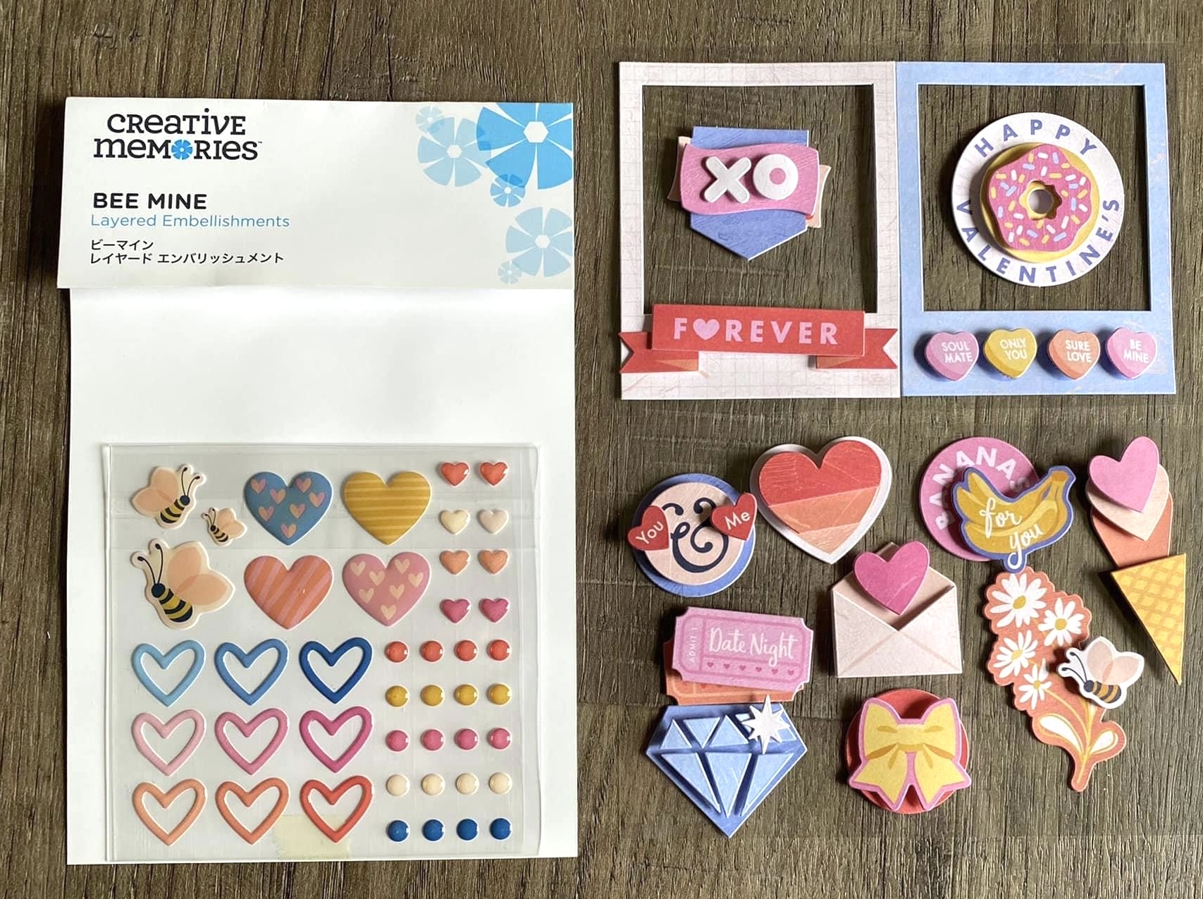 Bee Mine Layered Embellishments - Tessa Scrapbooks