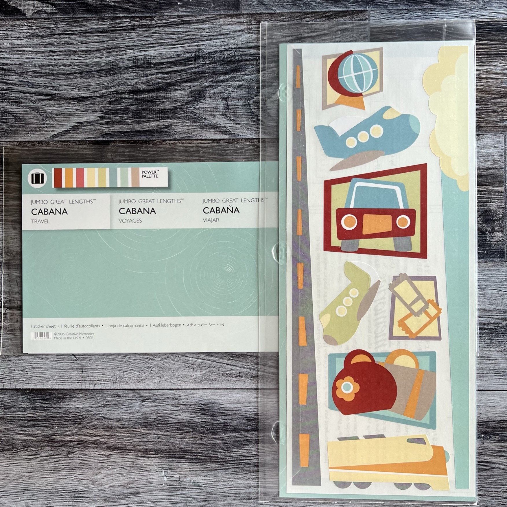 Cabana Travel Stickers - Tessa Scrapbooks