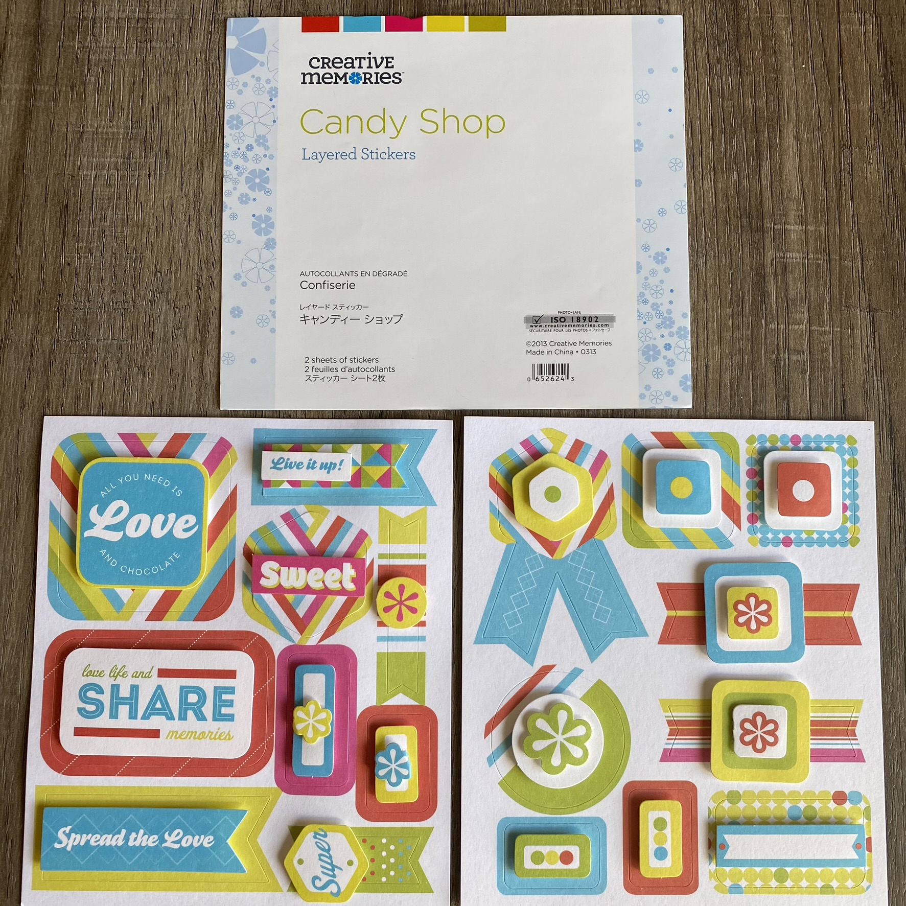 Candy Shop Layered Stickers - Tessa Scrapbooks