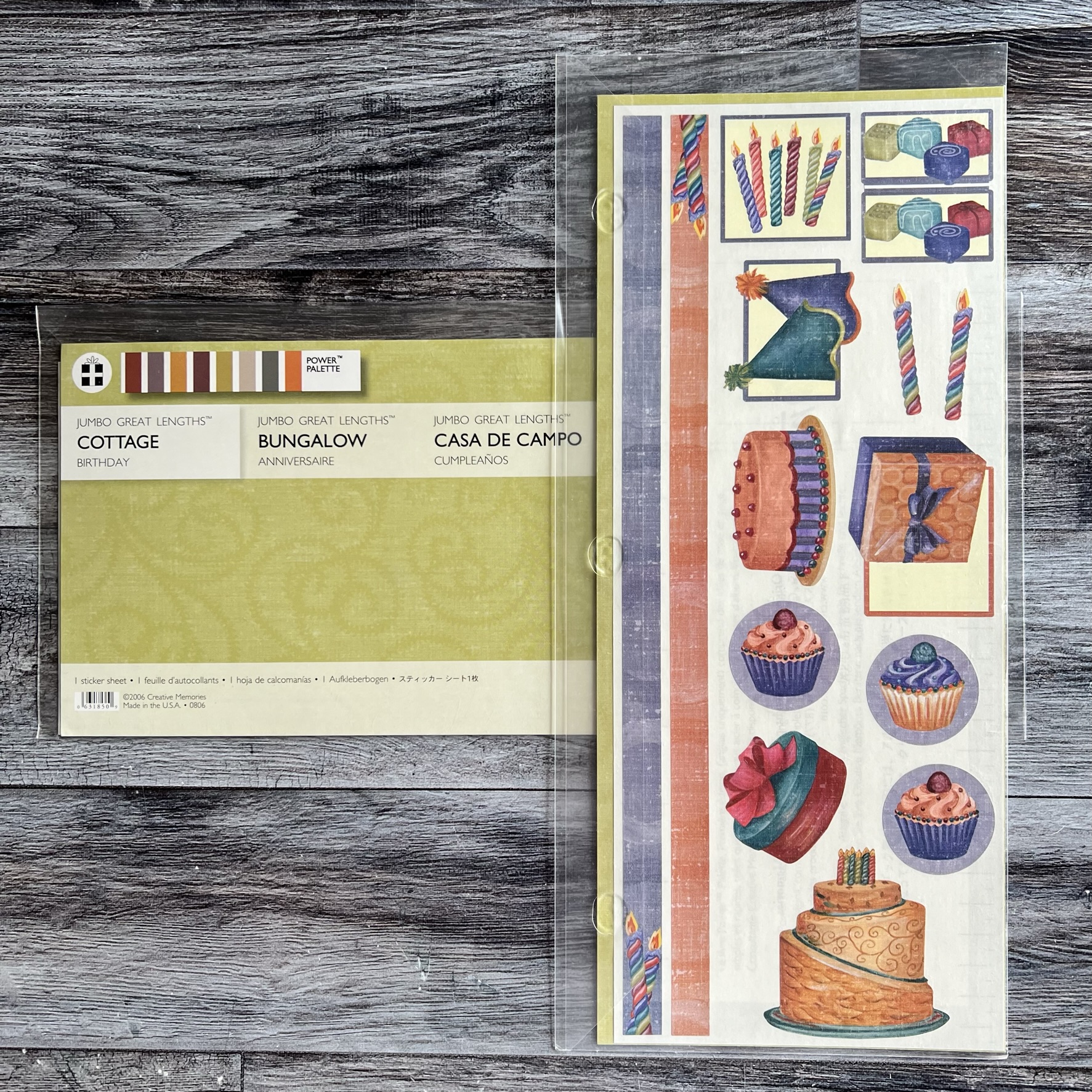 Cottage Birthday Stickers - Tessa Scrapbooks