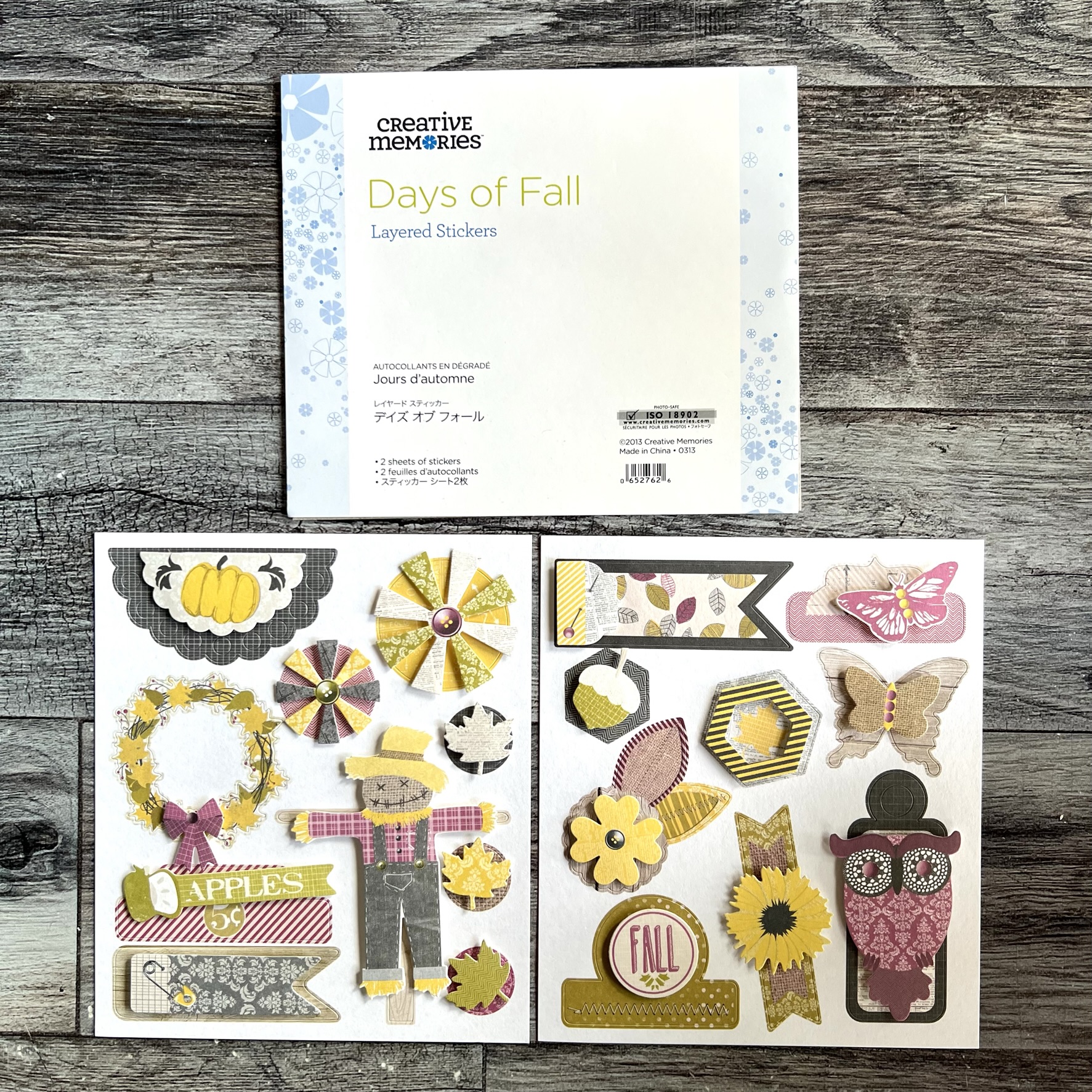Days of Fall Layered Stickers - Tessa Scrapbooks