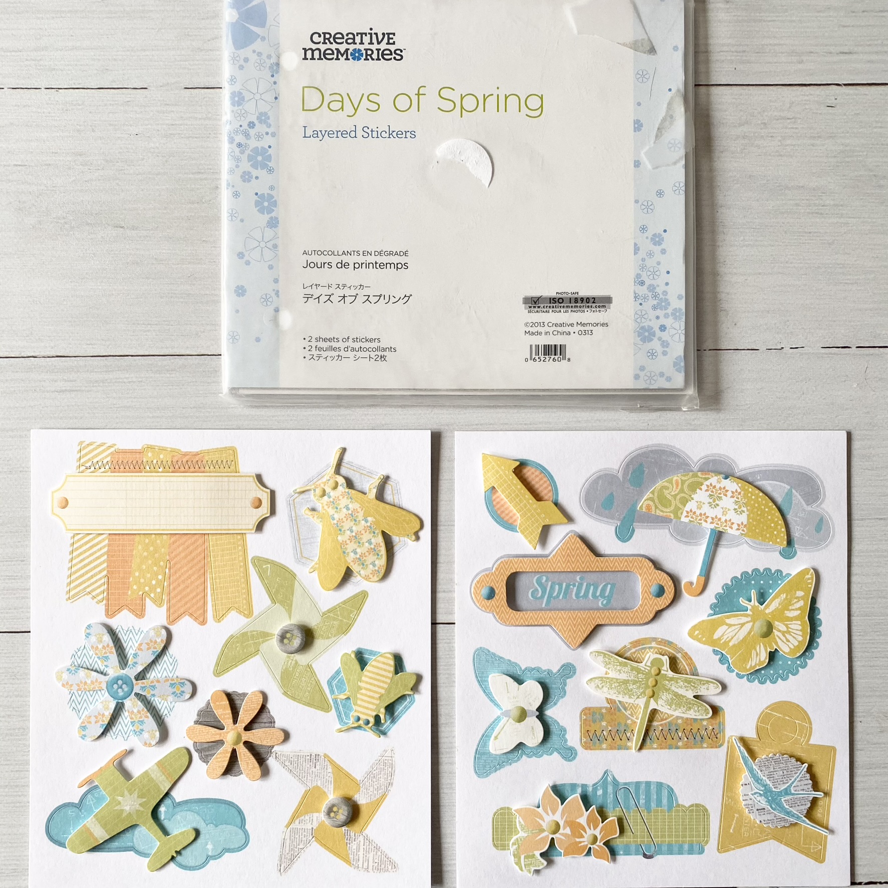 Days of Spring Layered Stickers - Tessa Scrapbooks