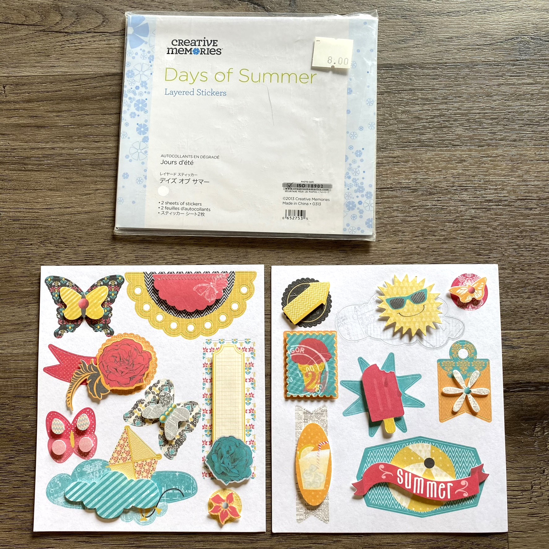 Days of Summer Layered Stickers - Tessa Scrapbooks