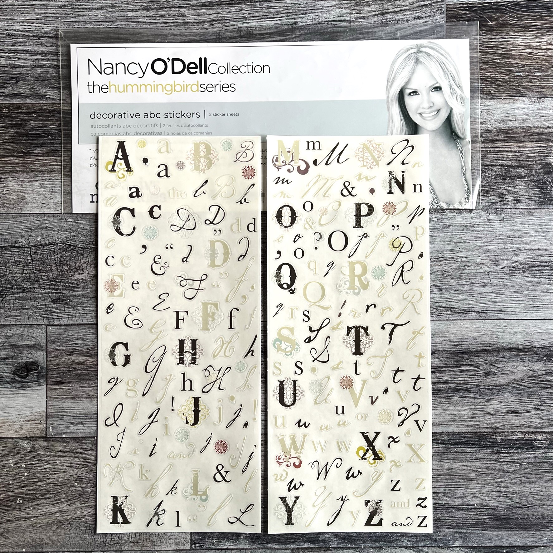 Hummingbird Decorative ABC Stickers - Tessa Scrapbooks