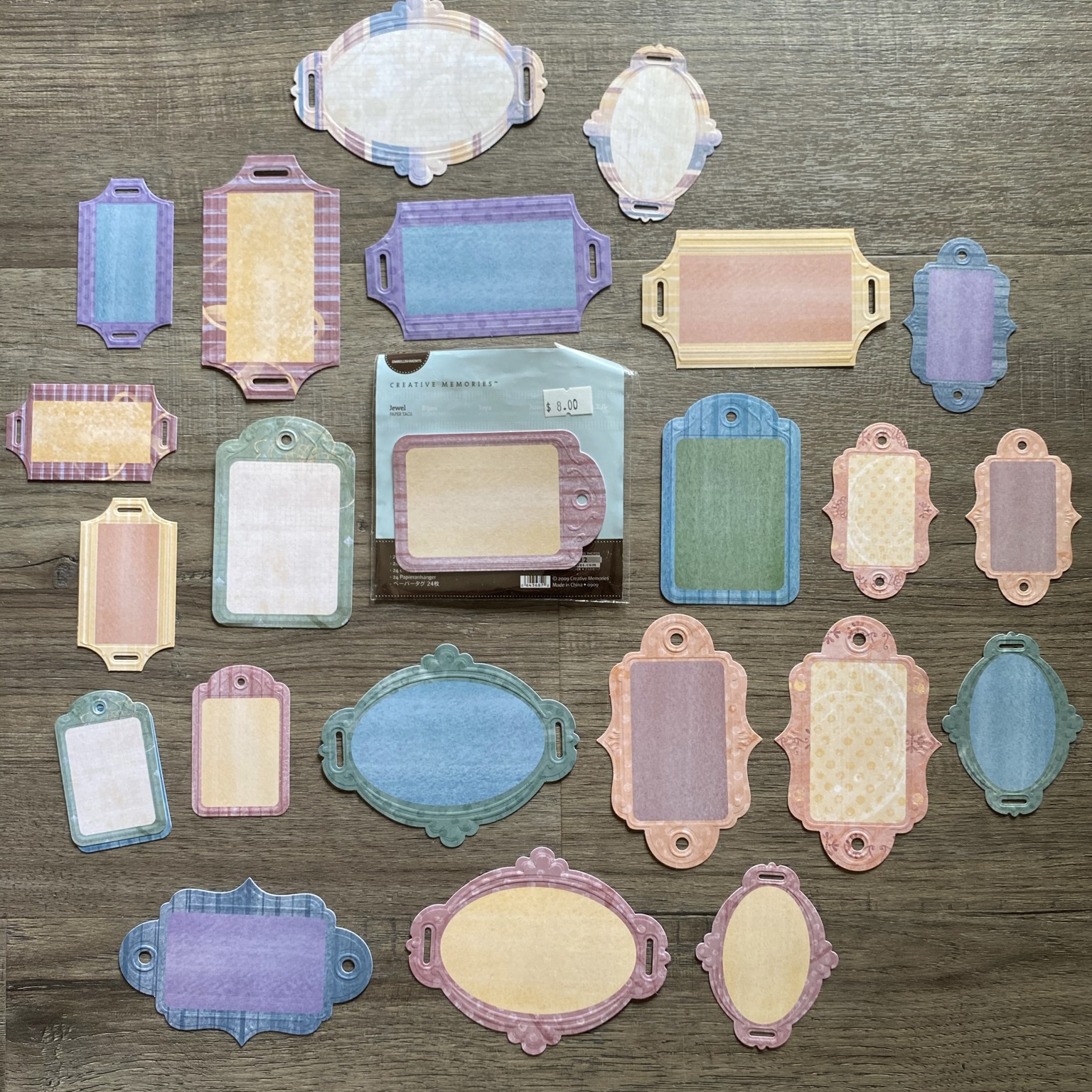 Jewel Paper Tags - Tessa Scrapbooks