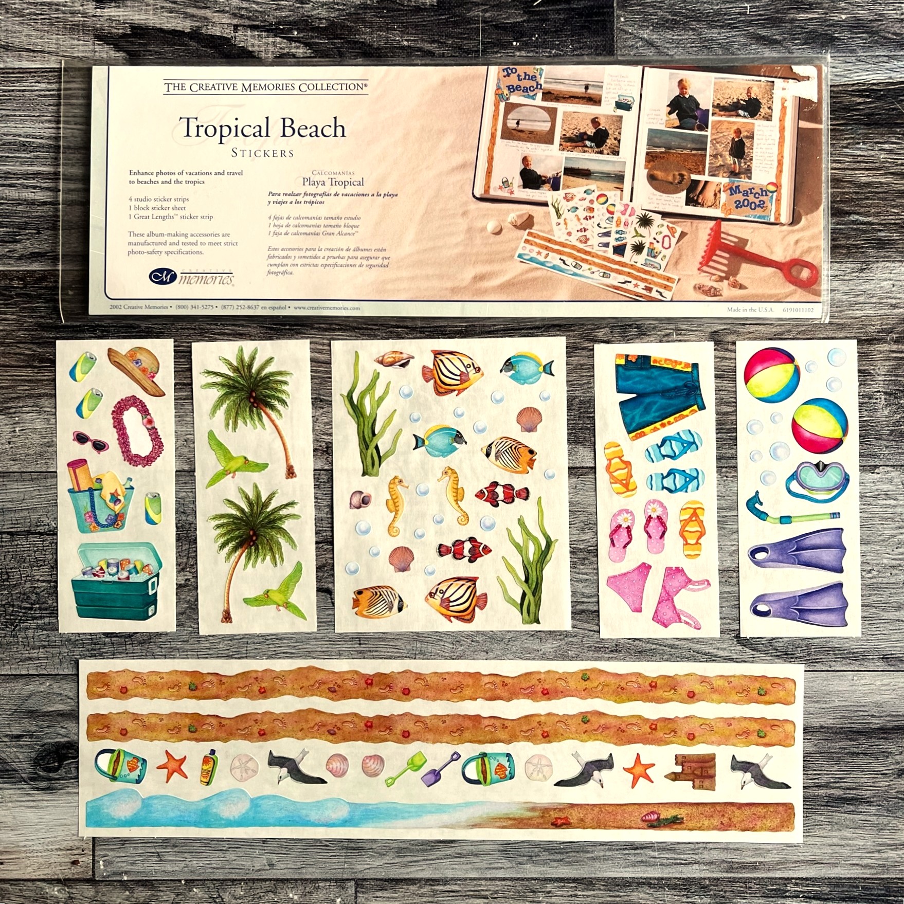 Tropical Beach Stickers - Tessa Scrapbooks