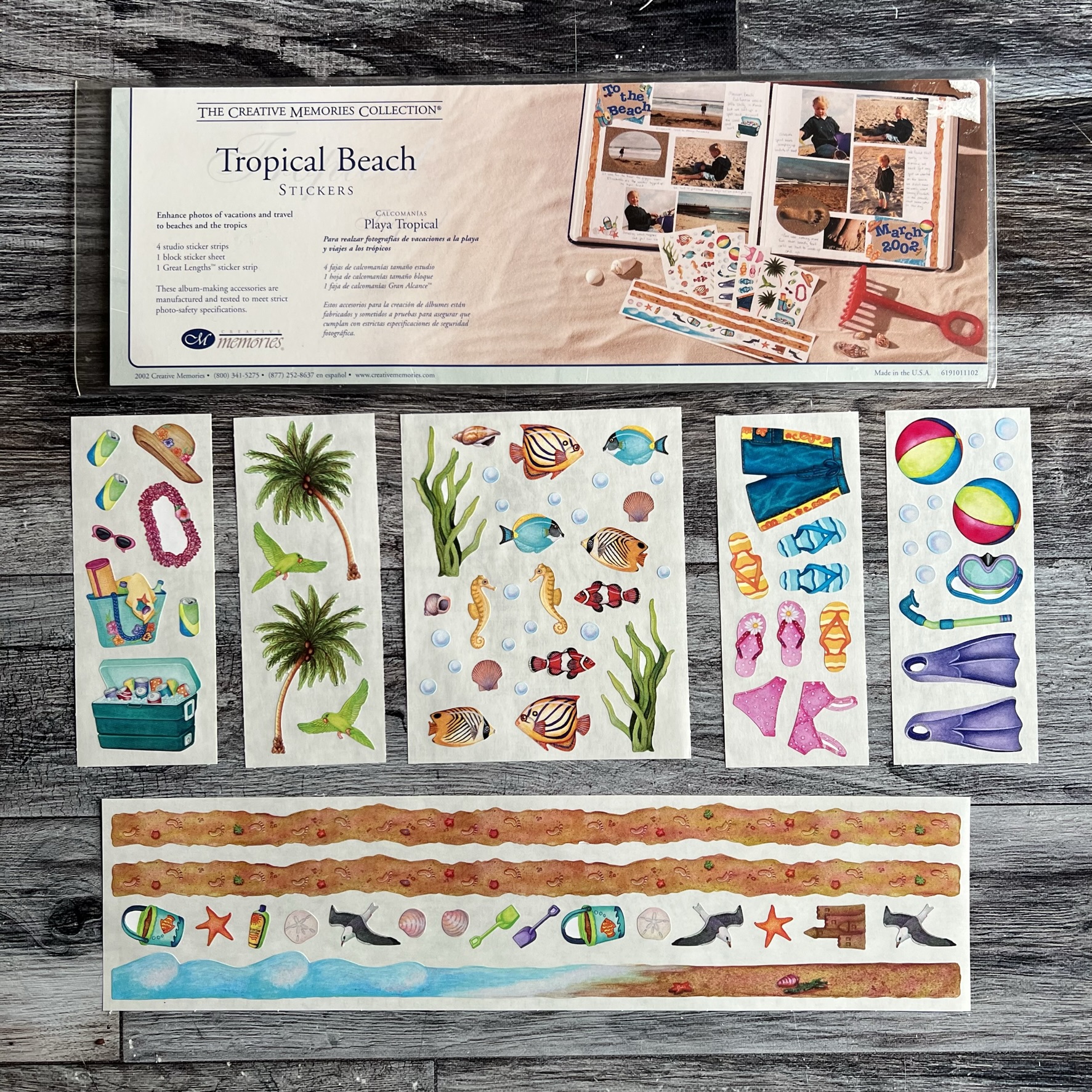 Tropical Beach Stickers - Tessa Scrapbooks
