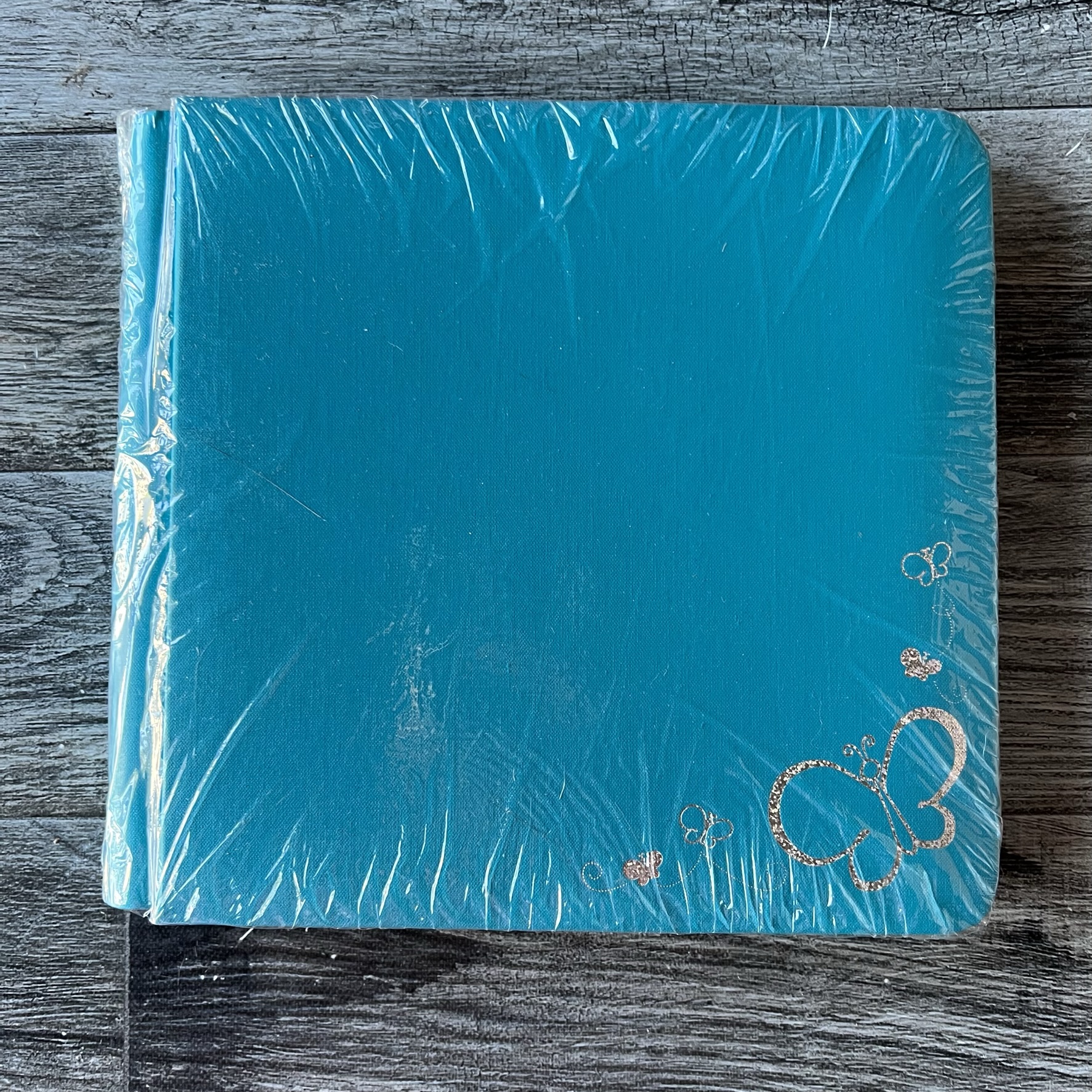 7x7 Turquoise Butterfly Album Coverset - Tessa Scrapbooks