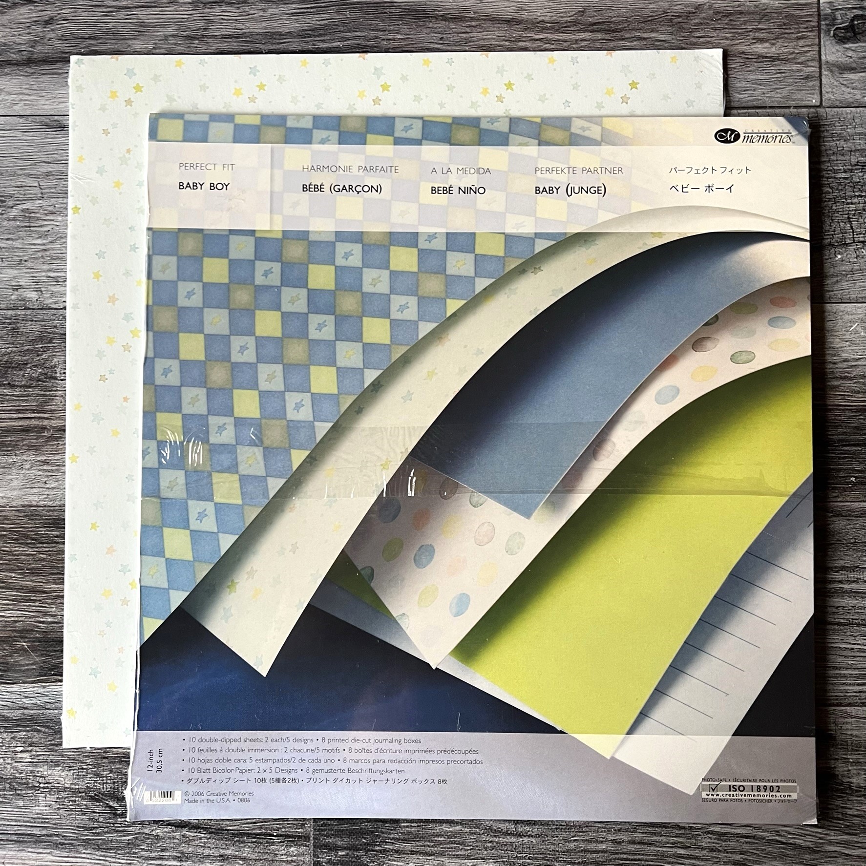 Baby Boy Soft Perfect Fit 12x12 Paper Pack - Tessa Scrapbooks
