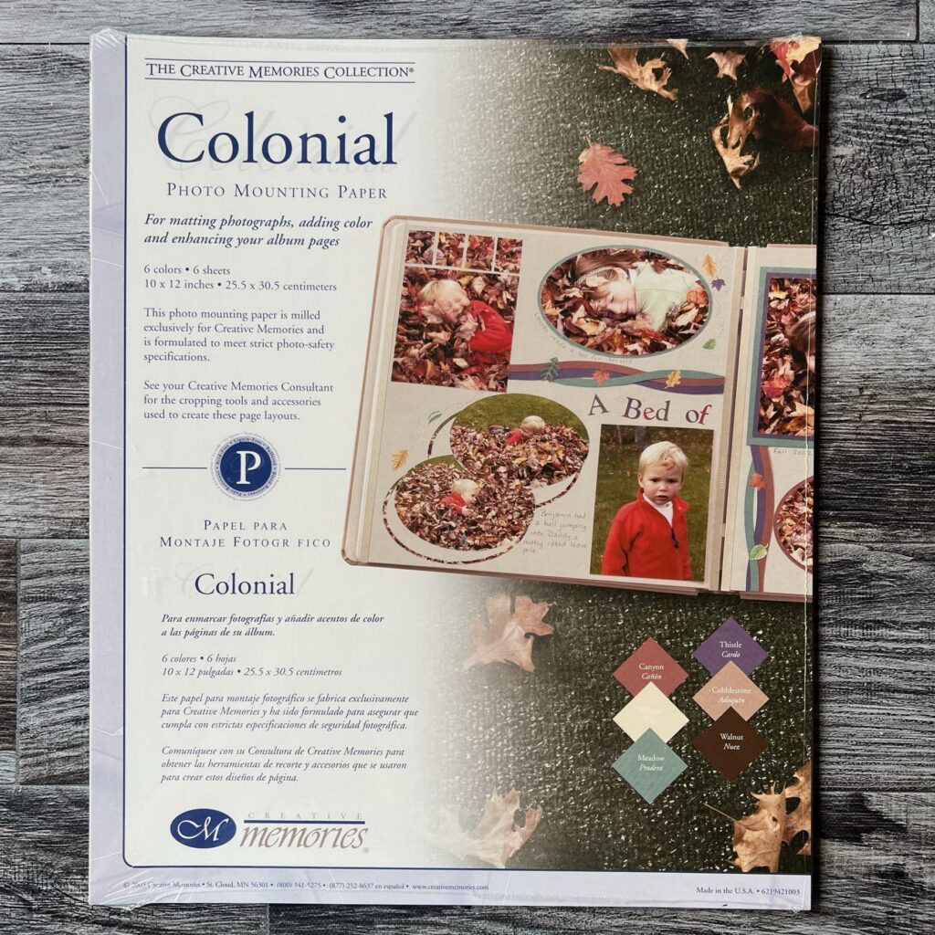 Colonial 10×12 Cardstock Pack – Tessa Scrapbooks
