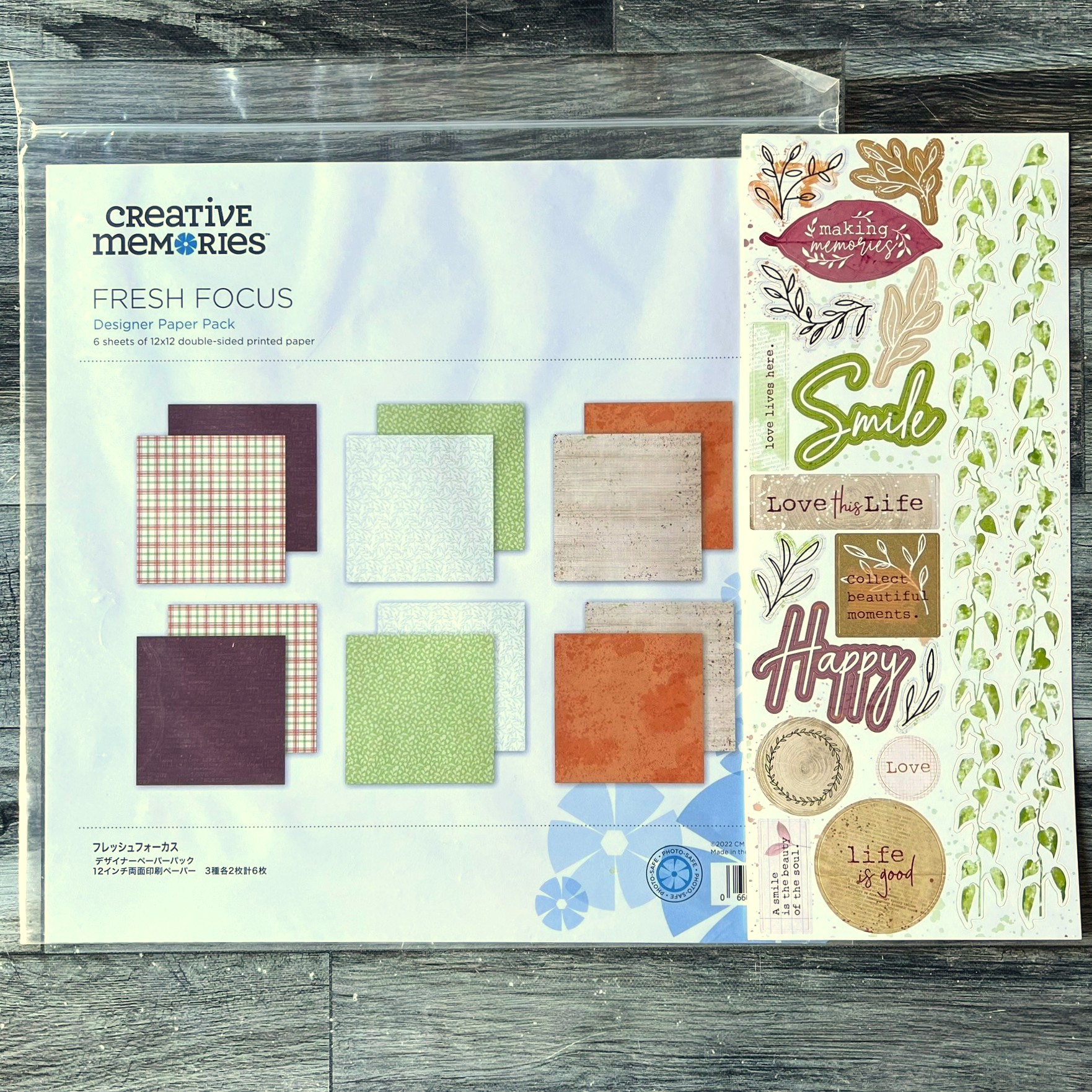 Fresh Focus Designer Paper Pack & Sticker - Tessa Scrapbooks