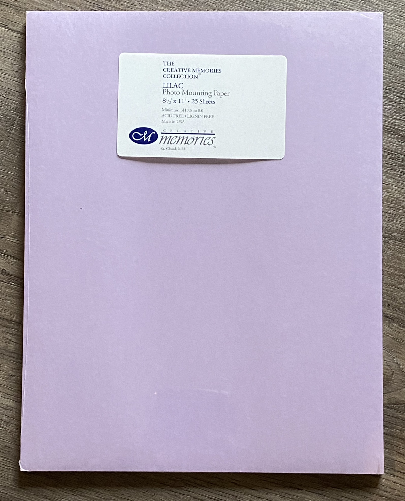 8.5 x 11" Lilac Cardstock - Tessa Scrapbooks