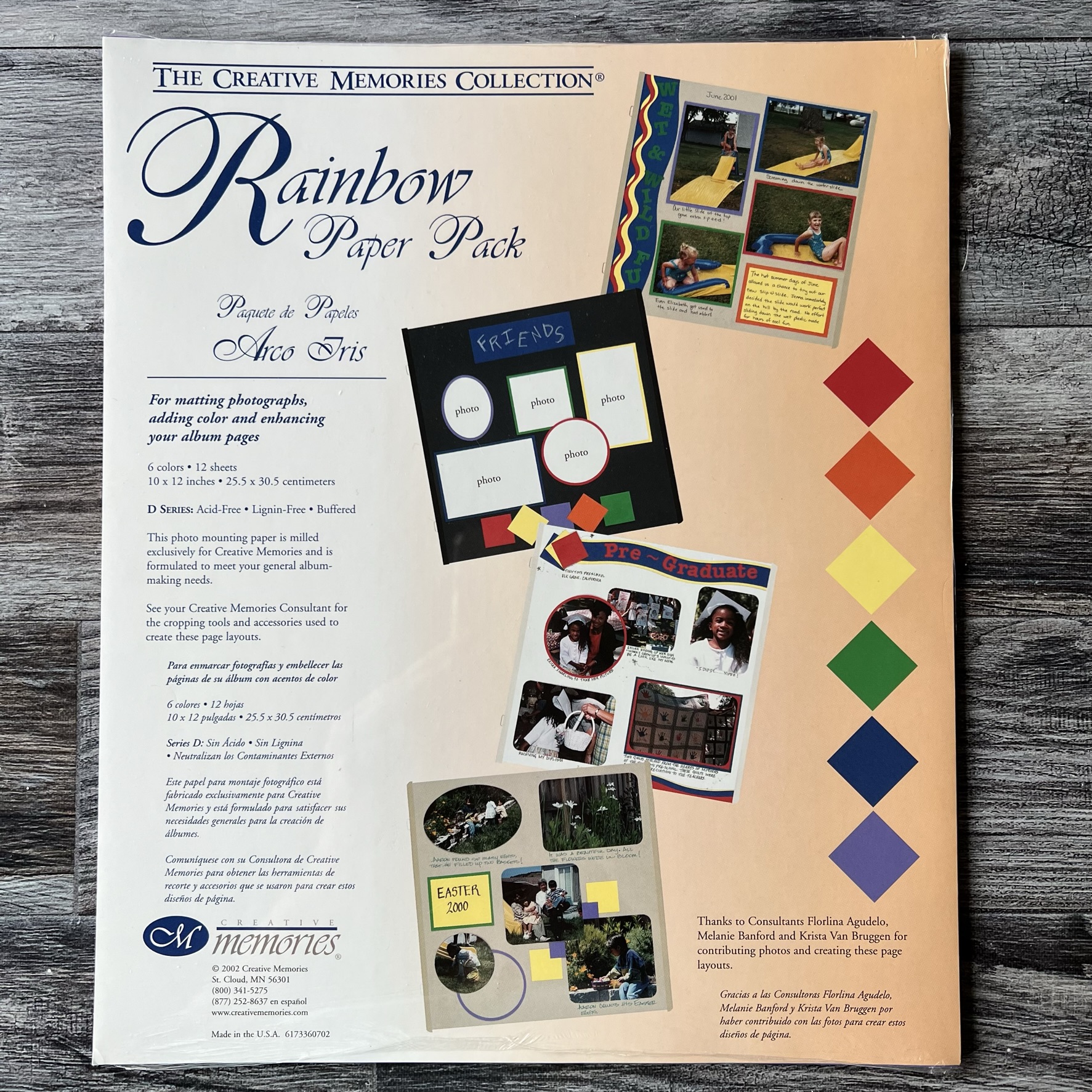 Rainbow 10x12 Cardstock Paper Pack - Tessa Scrapbooks