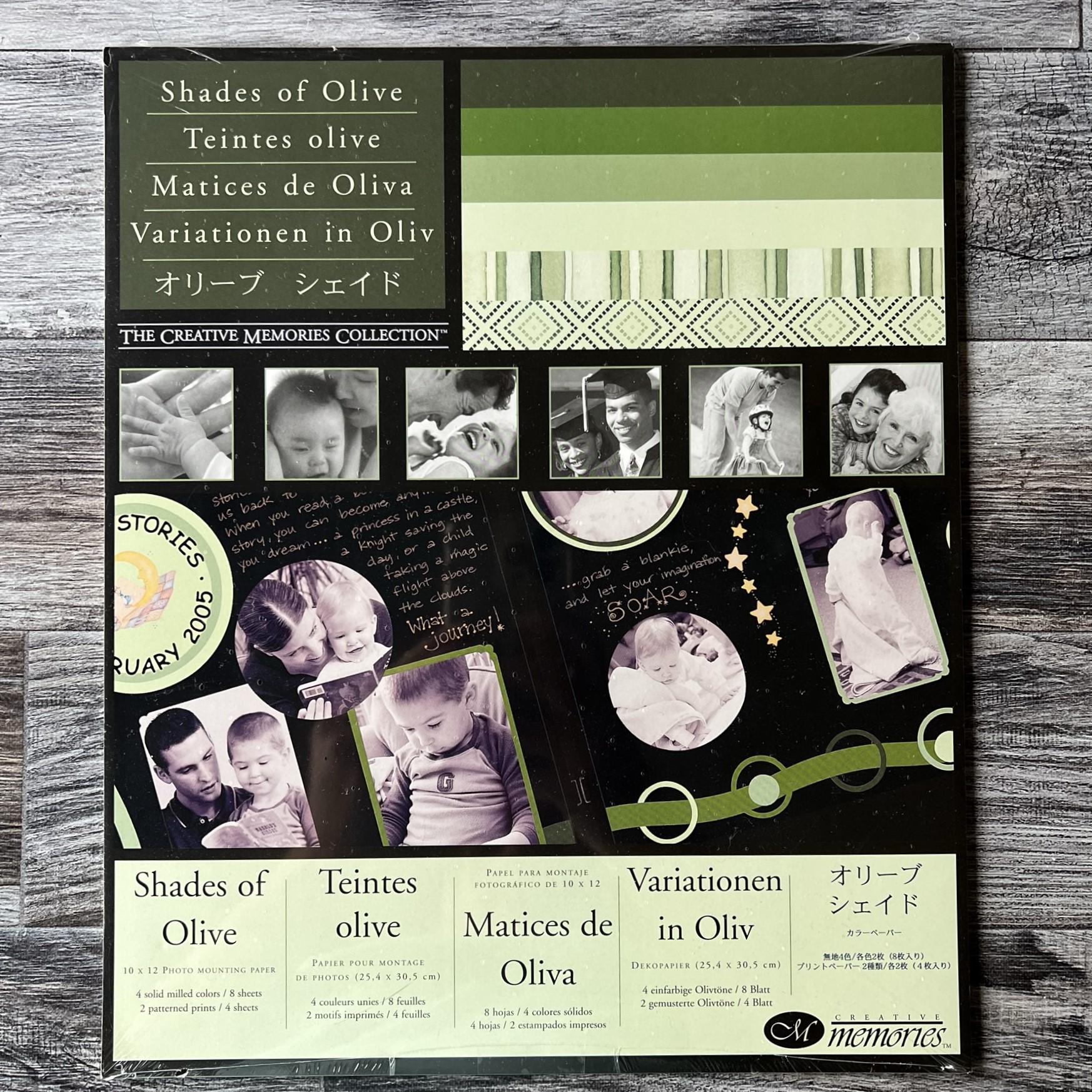 Shades of Olive 10x12 Cardstock & Paper - Tessa Scrapbooks