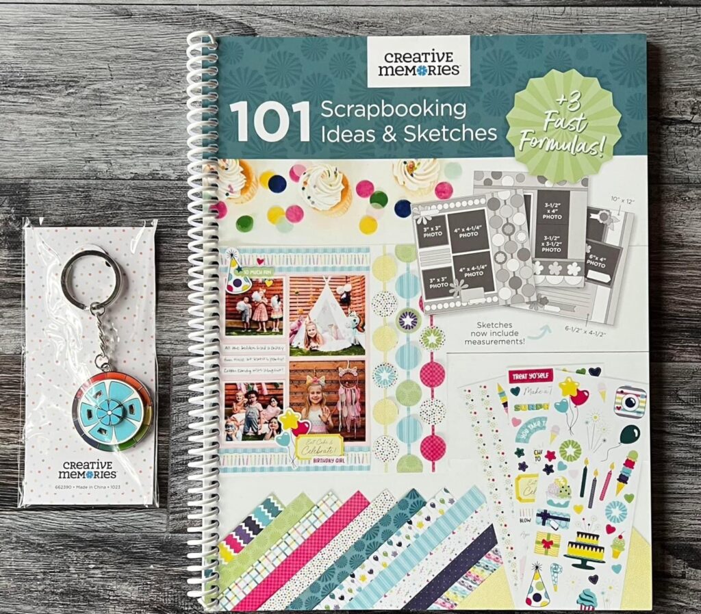 101 Scrapbooking Ideas & Sketches Sketchbook with Color Wheel Keychain ...