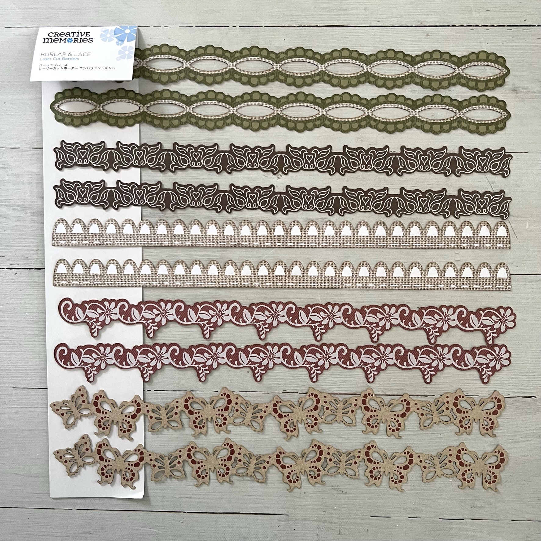 Burlap & Lace Laser Cut Borders - Tessa Scrapbooks