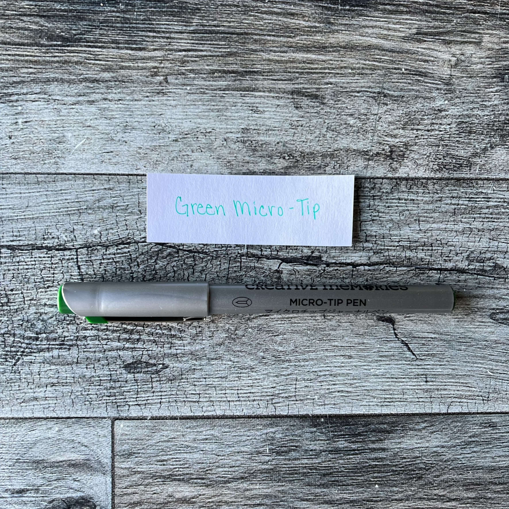 Green Micro-Tip Pen - Tessa Scrapbooks