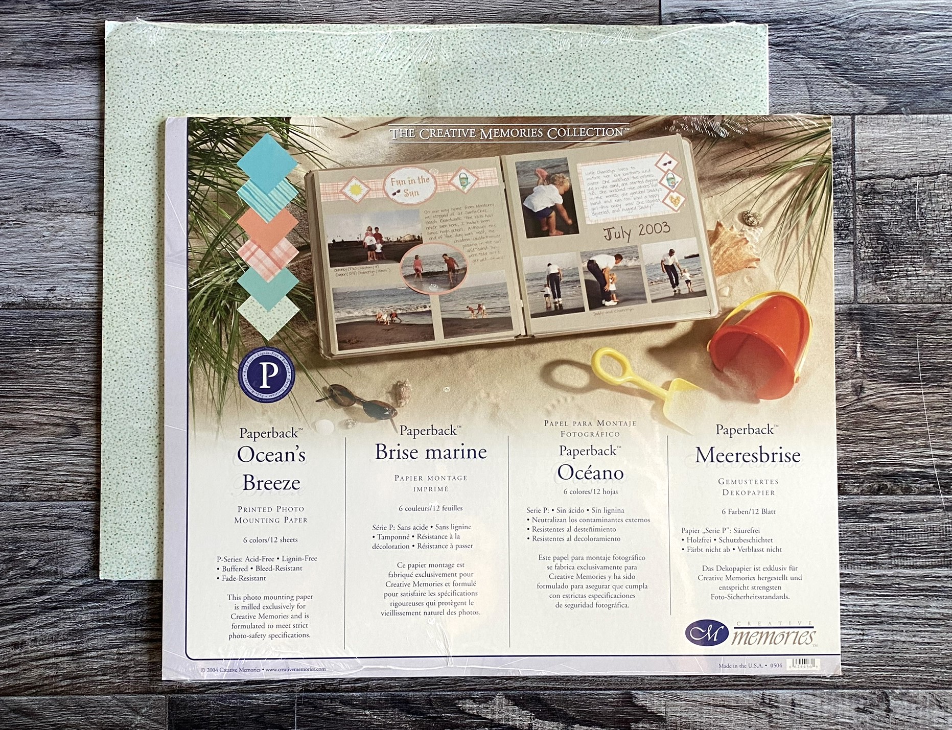 10x12 Ocean's Breeze Paper - Tessa Scrapbooks