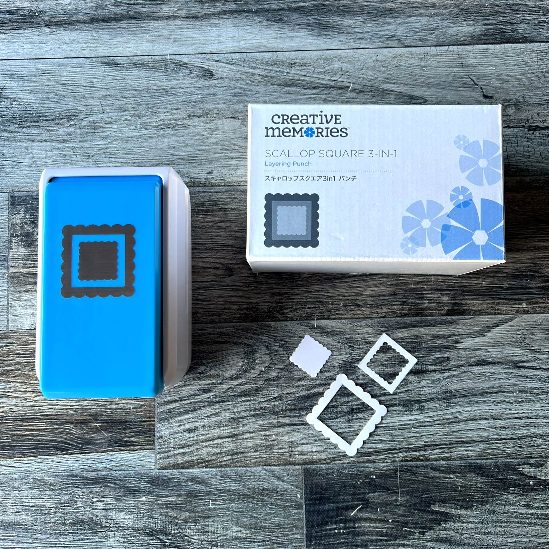 Scallop Square 3-in-1 Punch - Tessa Scrapbooks