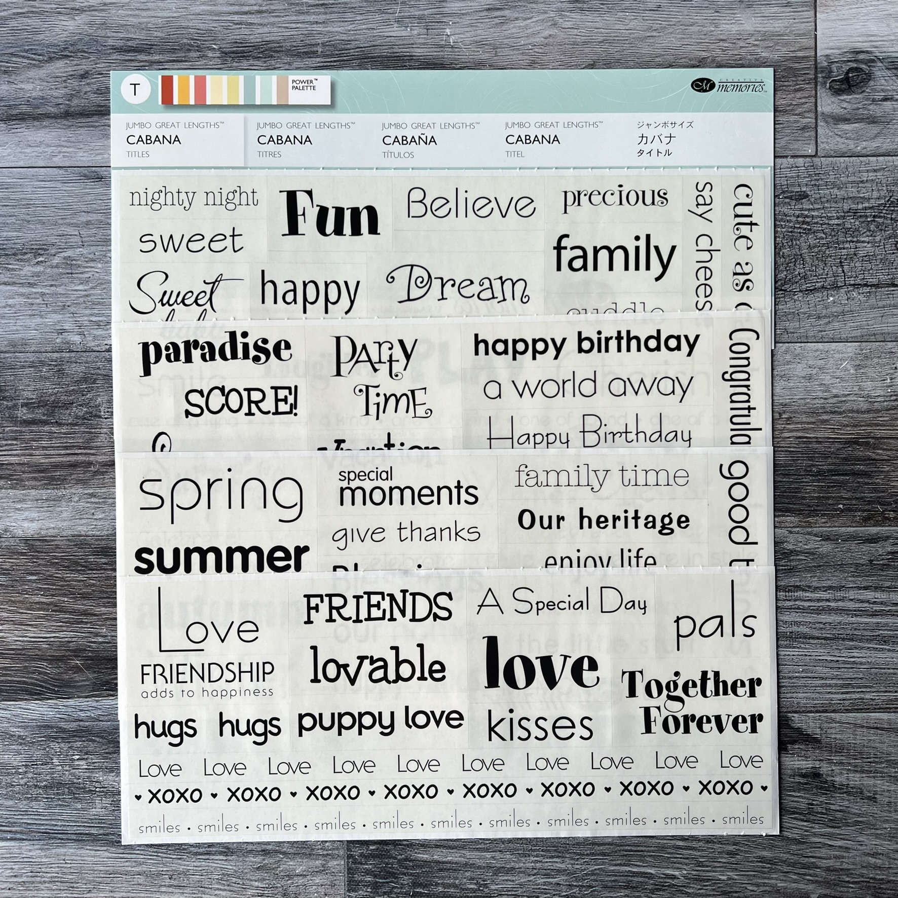 Cabana Title Stickers - Tessa Scrapbooks