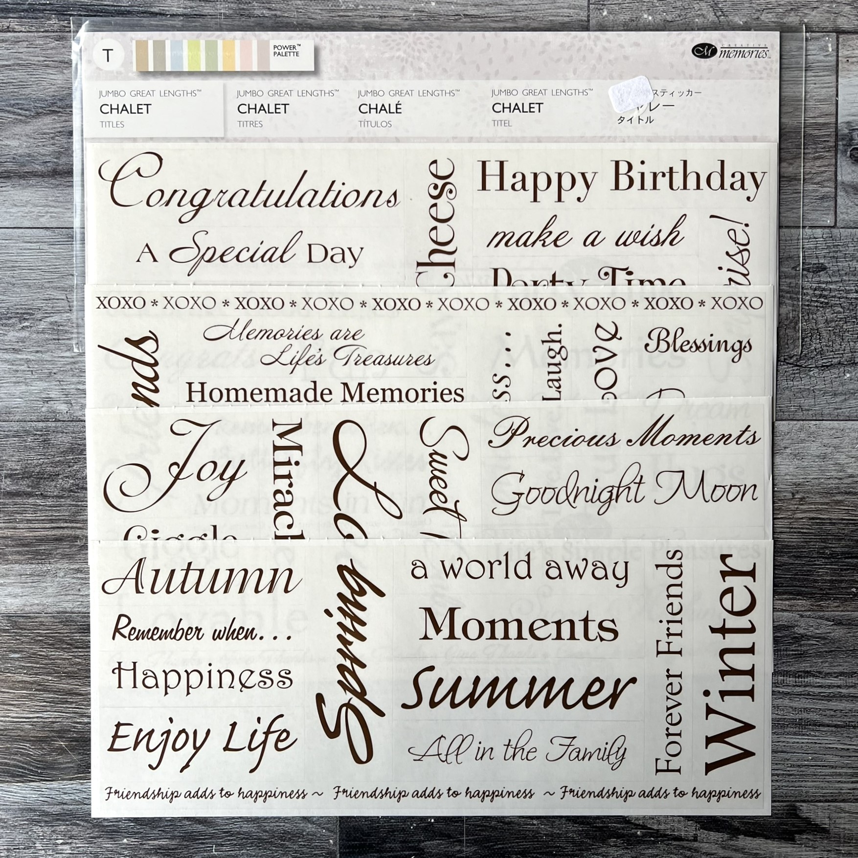 Chalet Title Stickers - Tessa Scrapbooks
