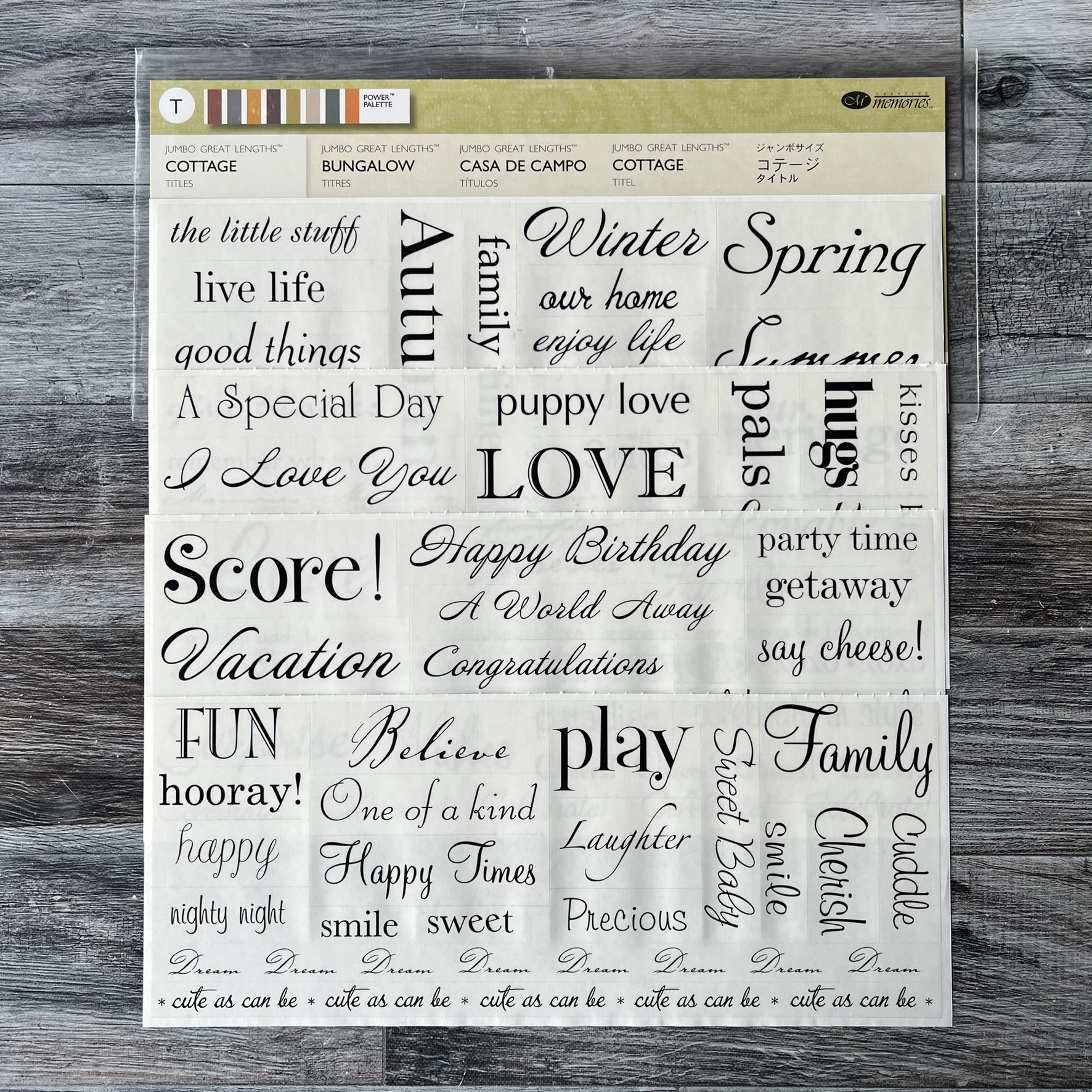 Cottage Title Stickers - Tessa Scrapbooks