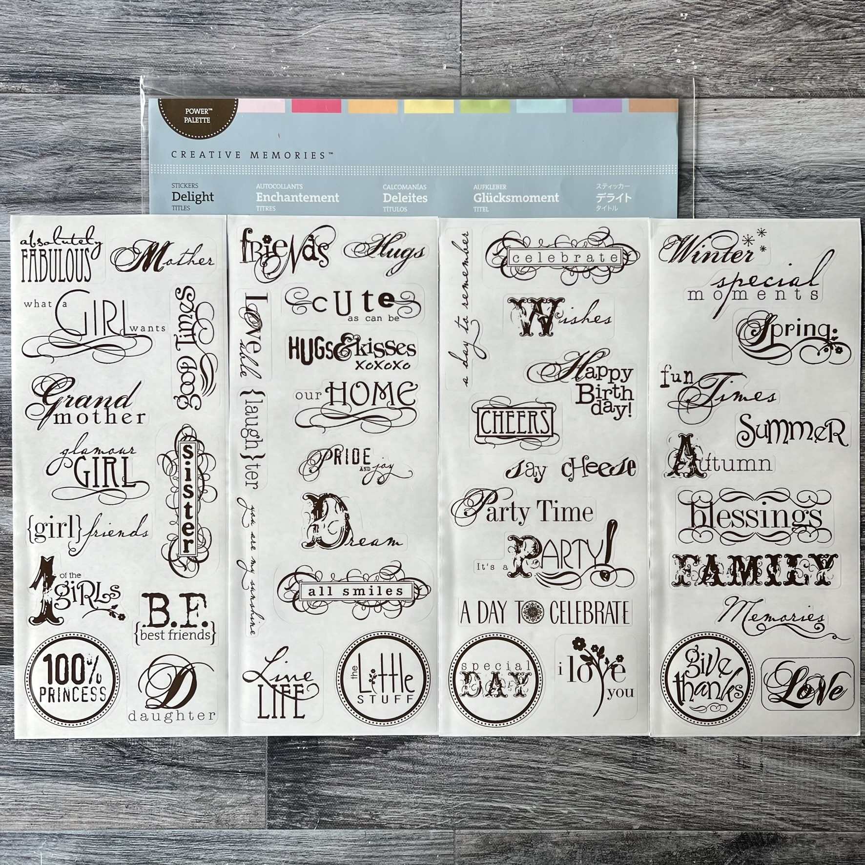 Delight Title Stickers - Tessa Scrapbooks