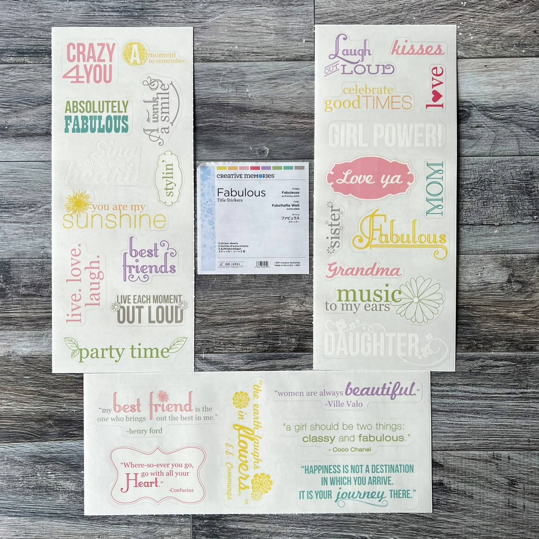 Fabulous Title Stickers - Tessa Scrapbooks