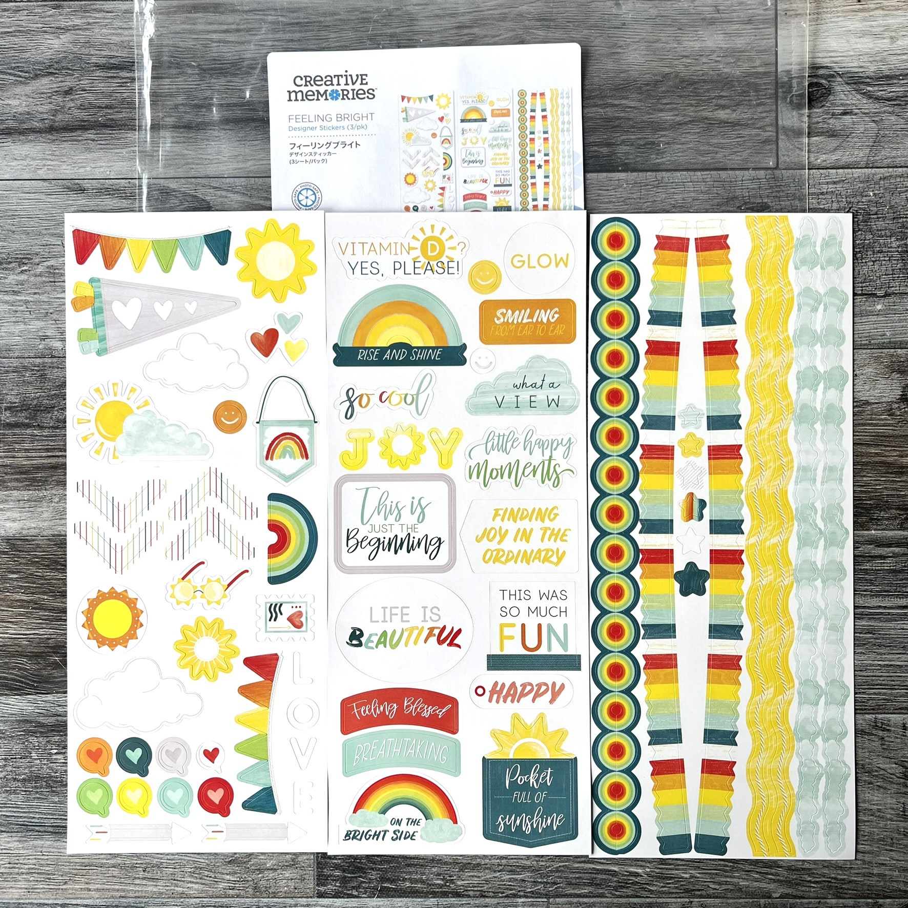 Feeling Bright Stickers - Tessa Scrapbooks