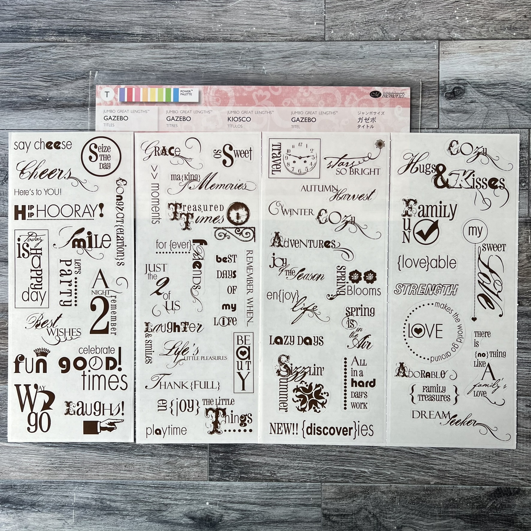 Gazebo Title Stickers - Tessa Scrapbooks