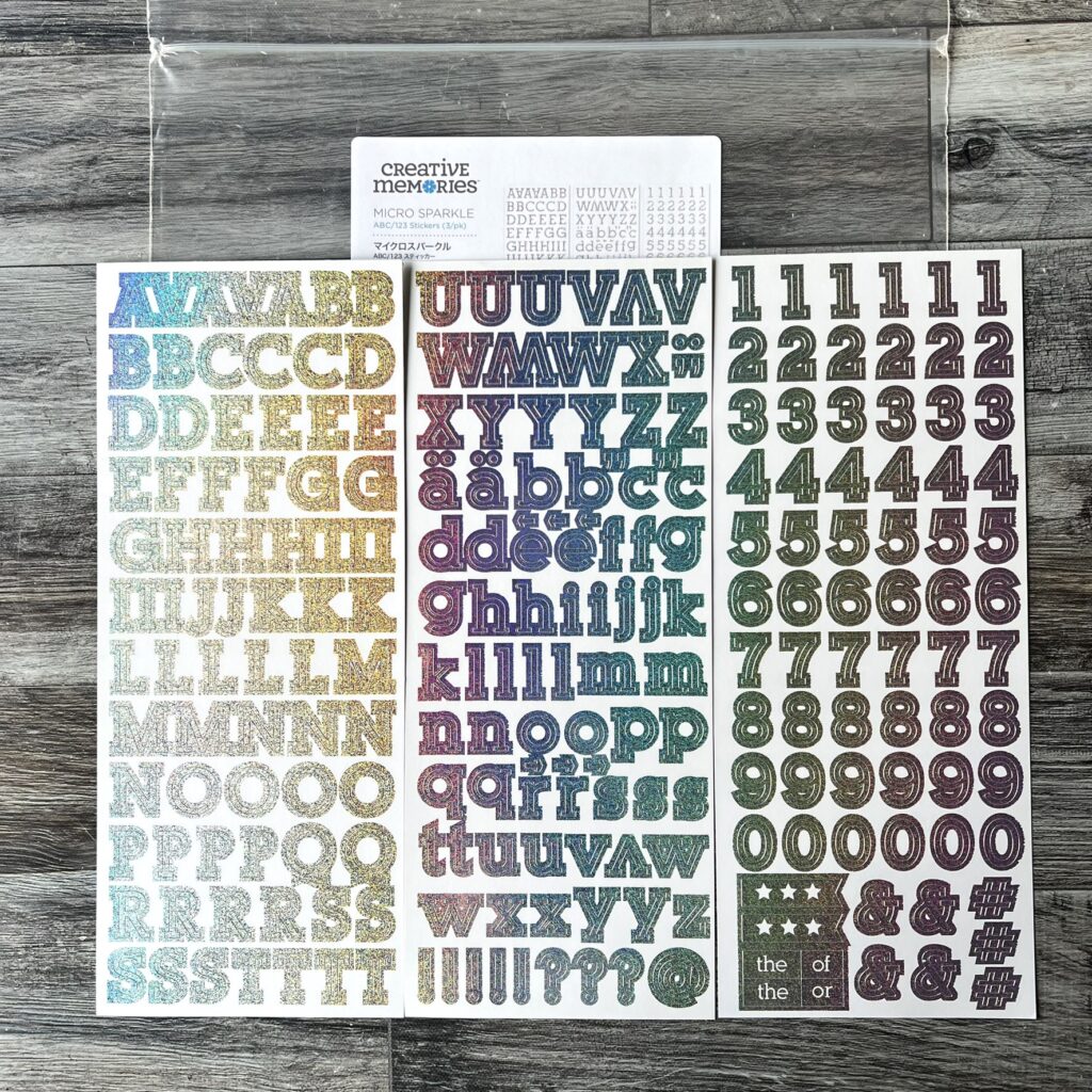 Micro Sparkle Serif ABC / 123 Stickers – Tessa Scrapbooks