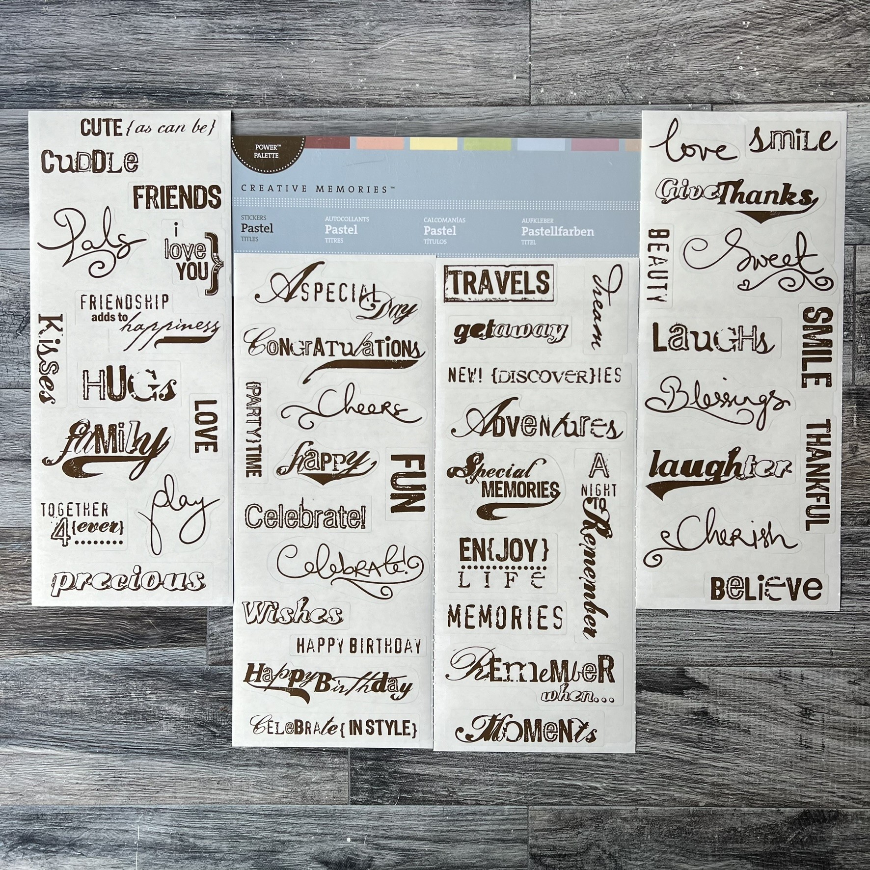 Pastel Title Stickers - Tessa Scrapbooks