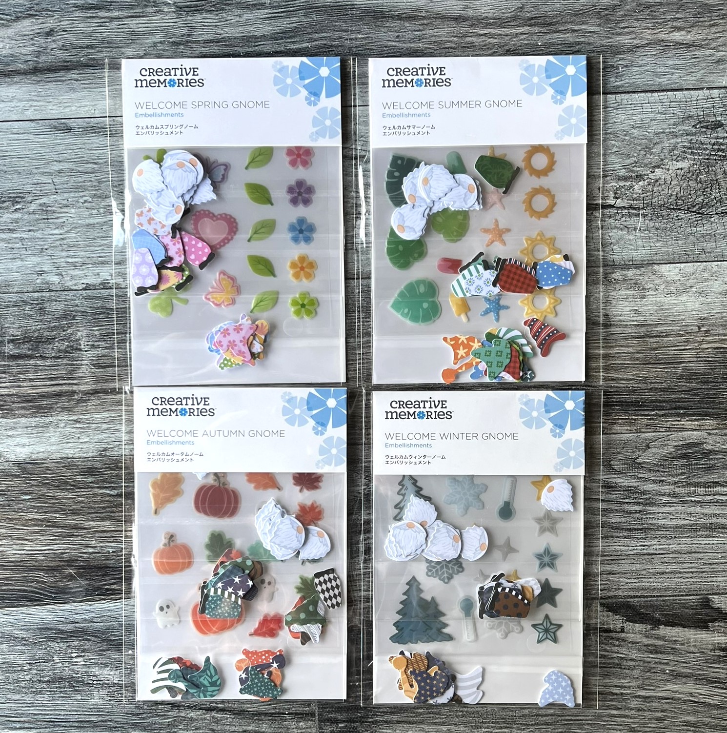 Welcome Gnome Seasons Embellishment Bundle - Tessa Scrapbooks