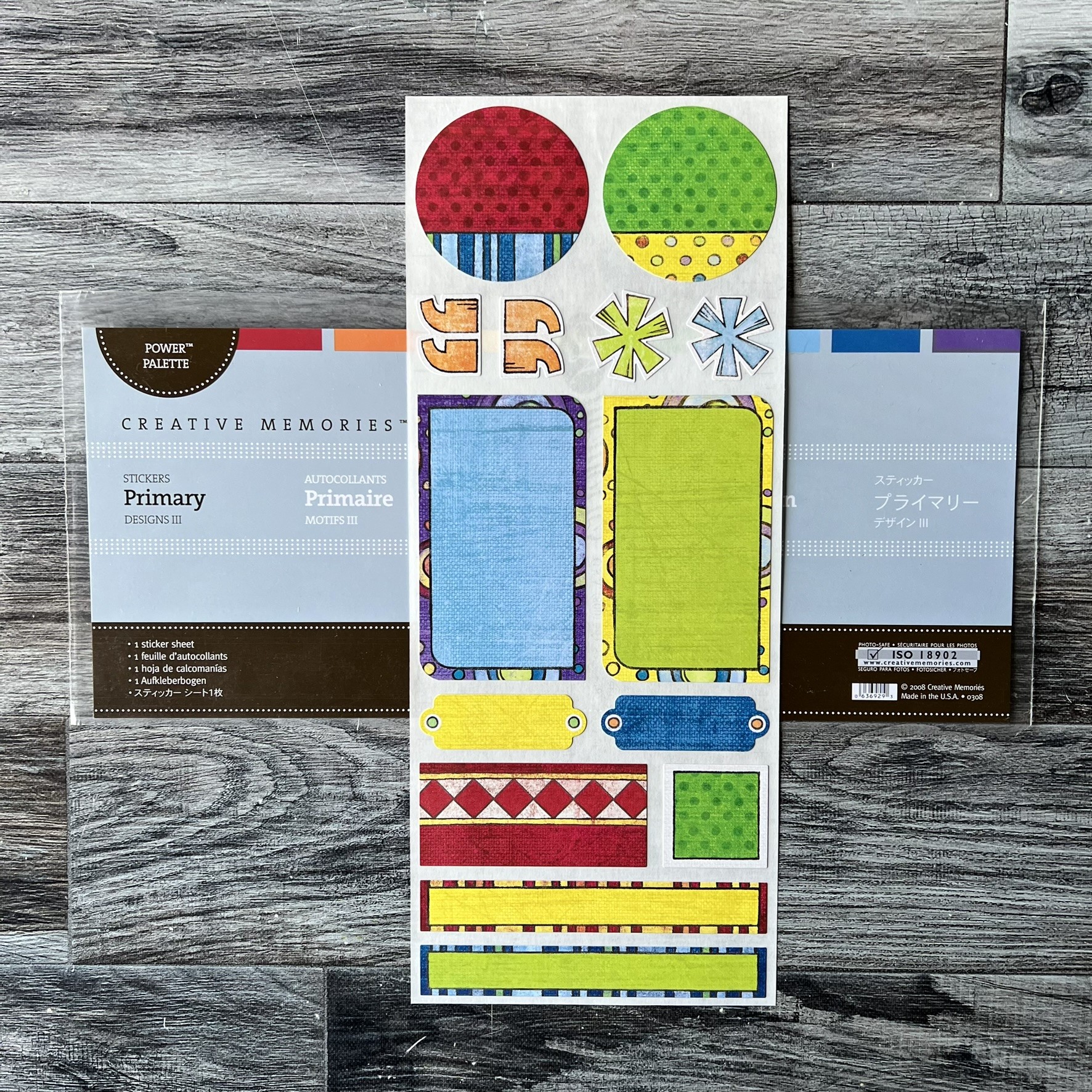 Jumbo Great Lengths Primary Designs III Stickers - Tessa Scrapbooks