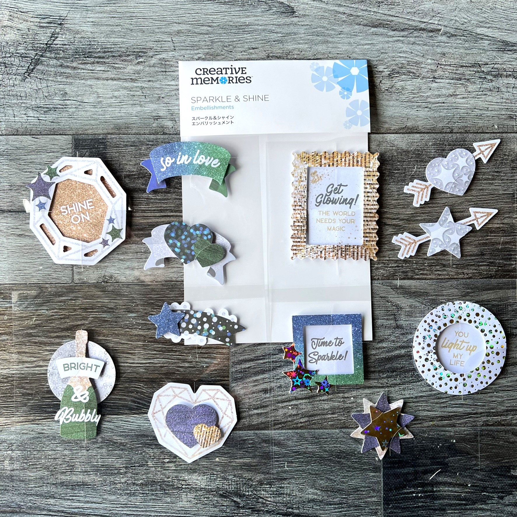 Sparkle & Shine Layered Embellishments - Tessa Scrapbooks