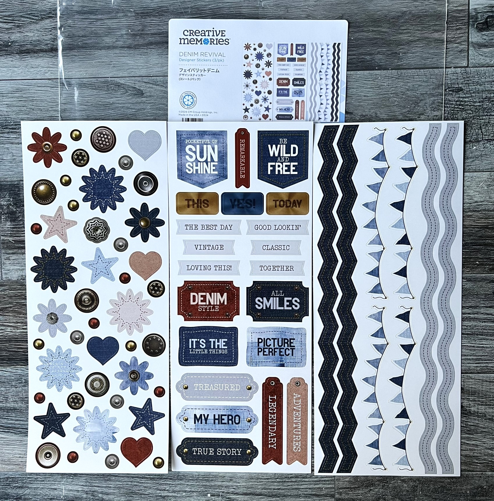 Denim Revival Stickers - Tessa Scrapbooks
