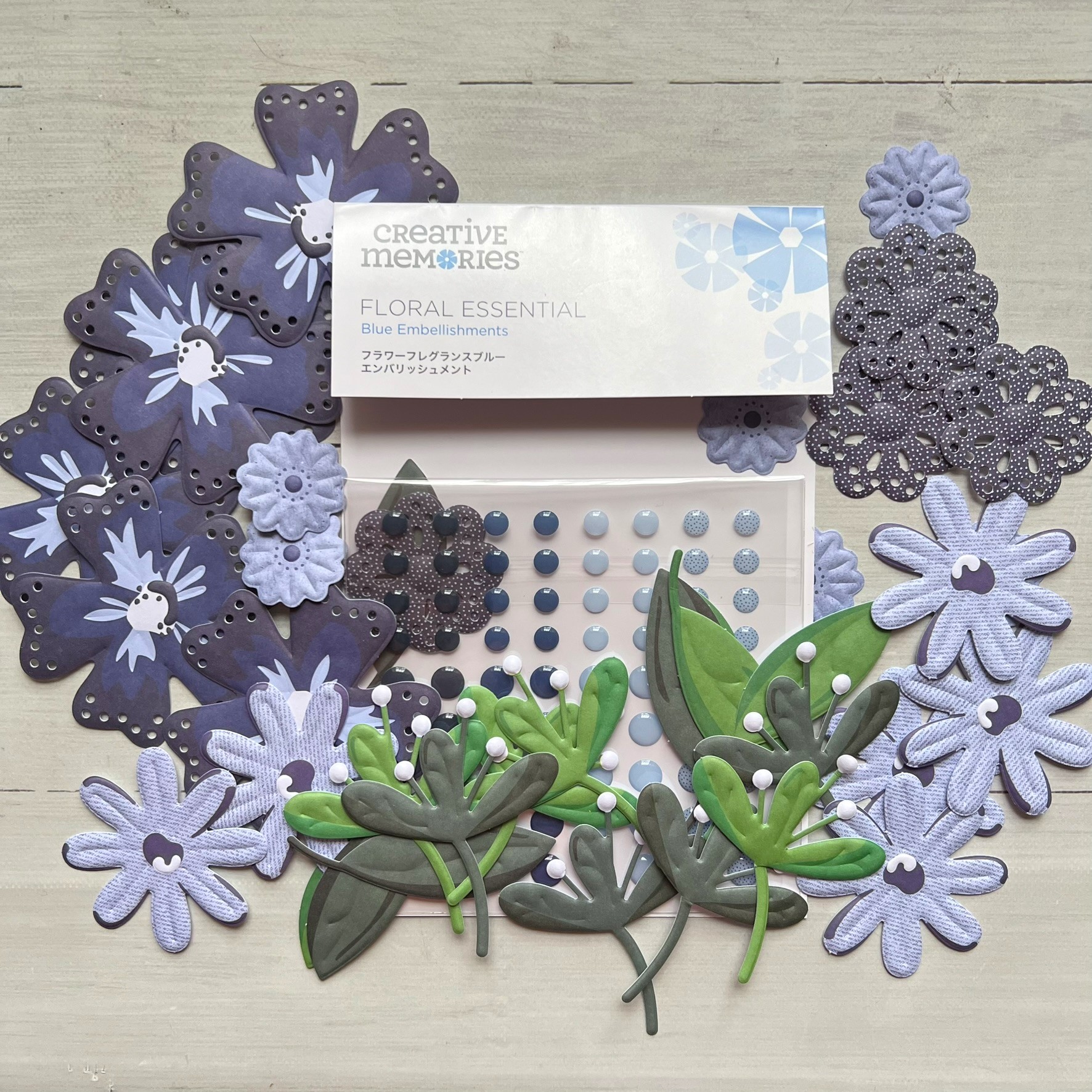 Floral Essential Purple Embellishments - Tessa Scrapbooks
