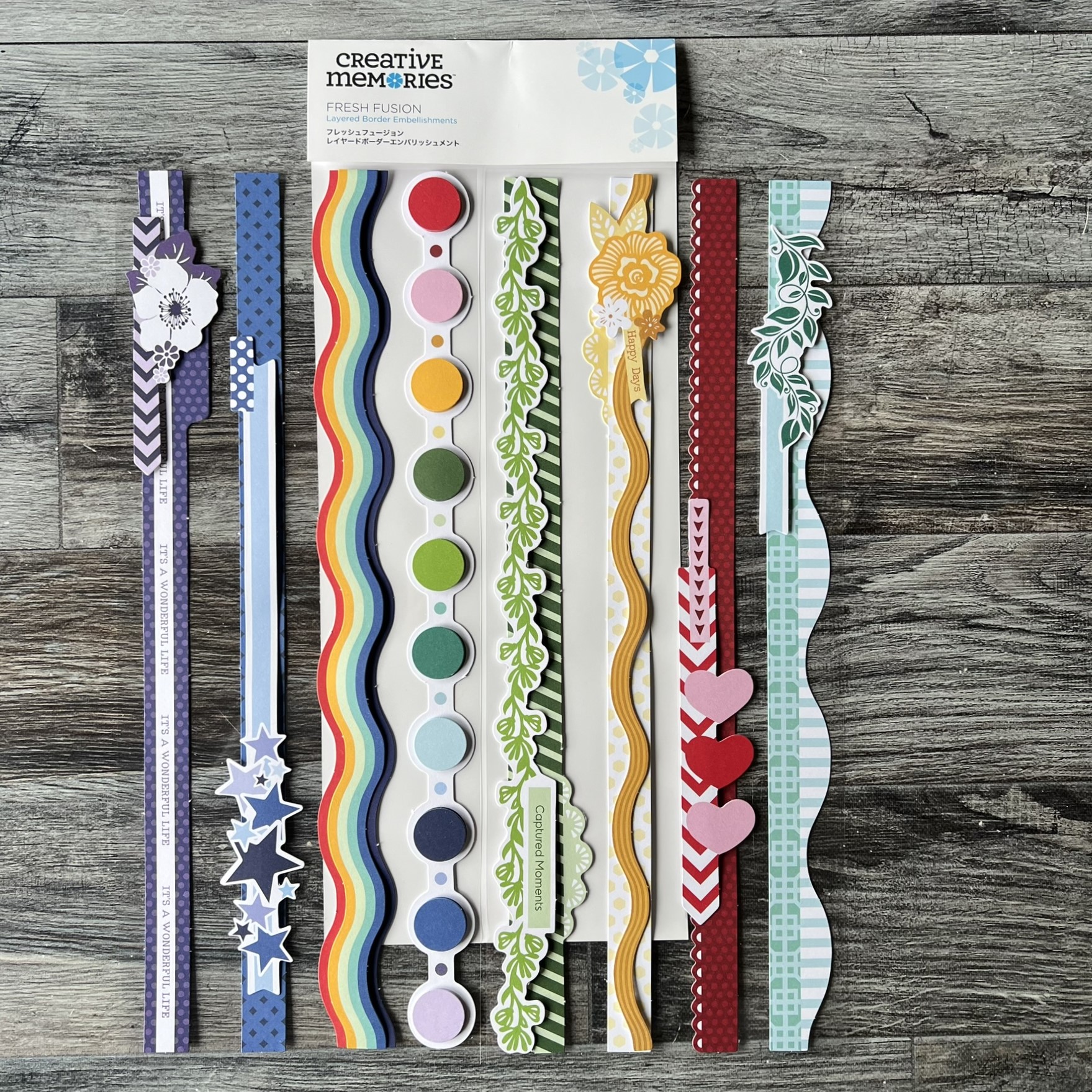 Fresh Fusion Layered Border Embellishments - Tessa Scrapbooks