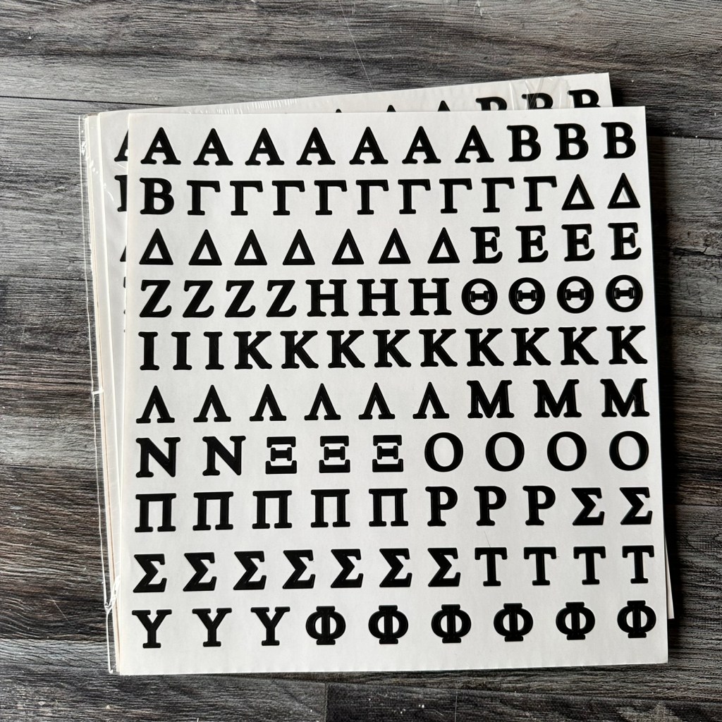Greek ABC / 123 Sticker Sheet – Tessa Scrapbooks