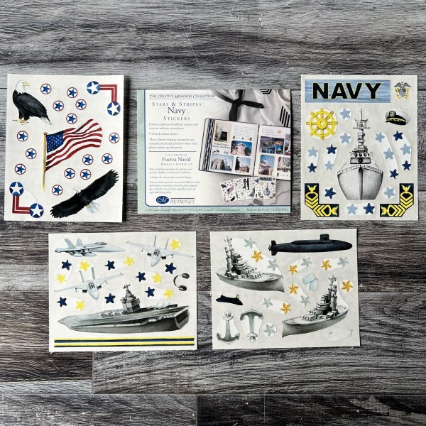 Stars & Stripes Navy Stickers – Tessa Scrapbooks